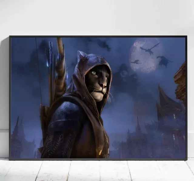 The Elder Scrolls V Skyrim Poster, Dragonborn Wall Art, Rolled Print 9 ...