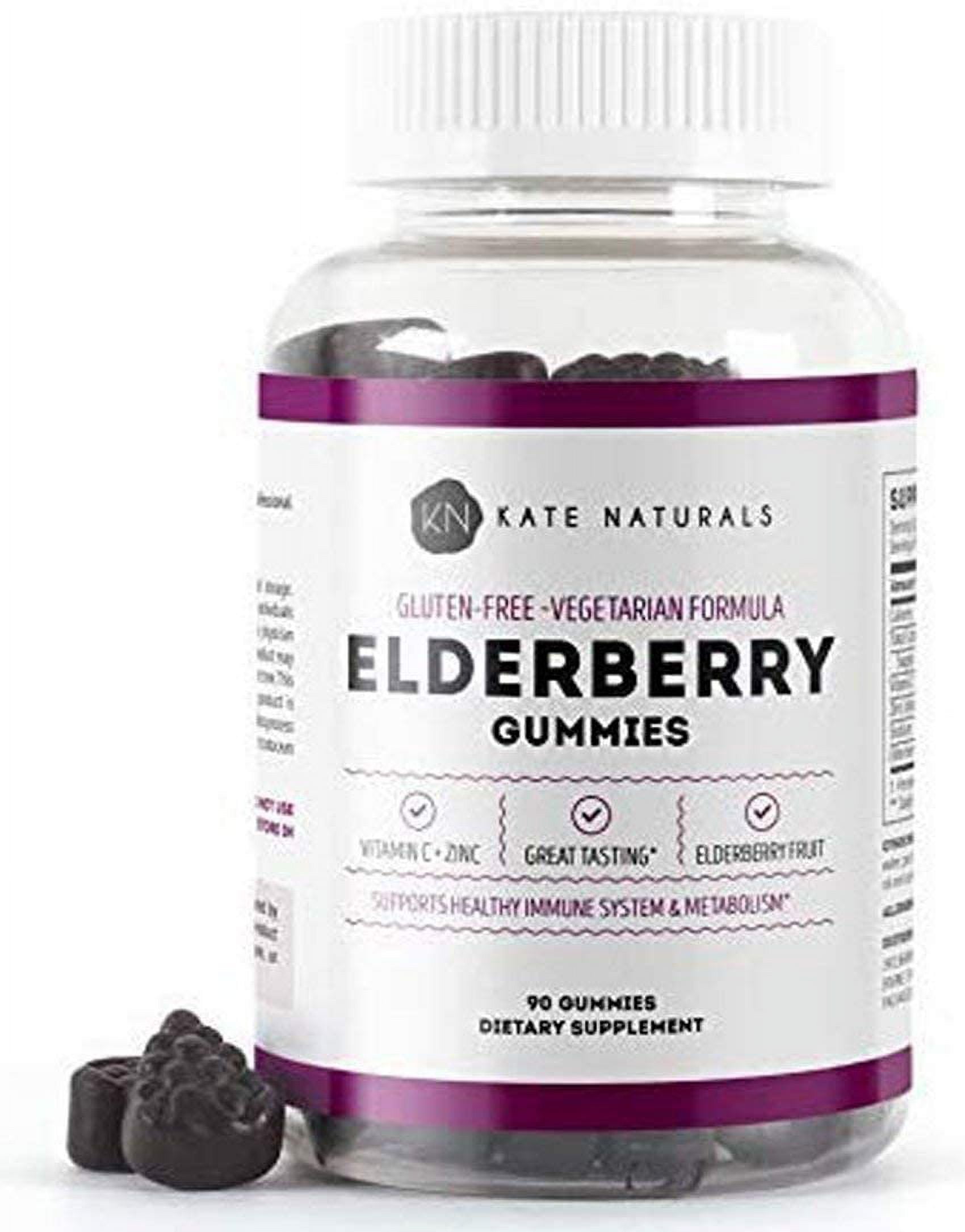 Elderberry Gummies for Adults & Kids (90 Gummies, 45 Days Supply ...