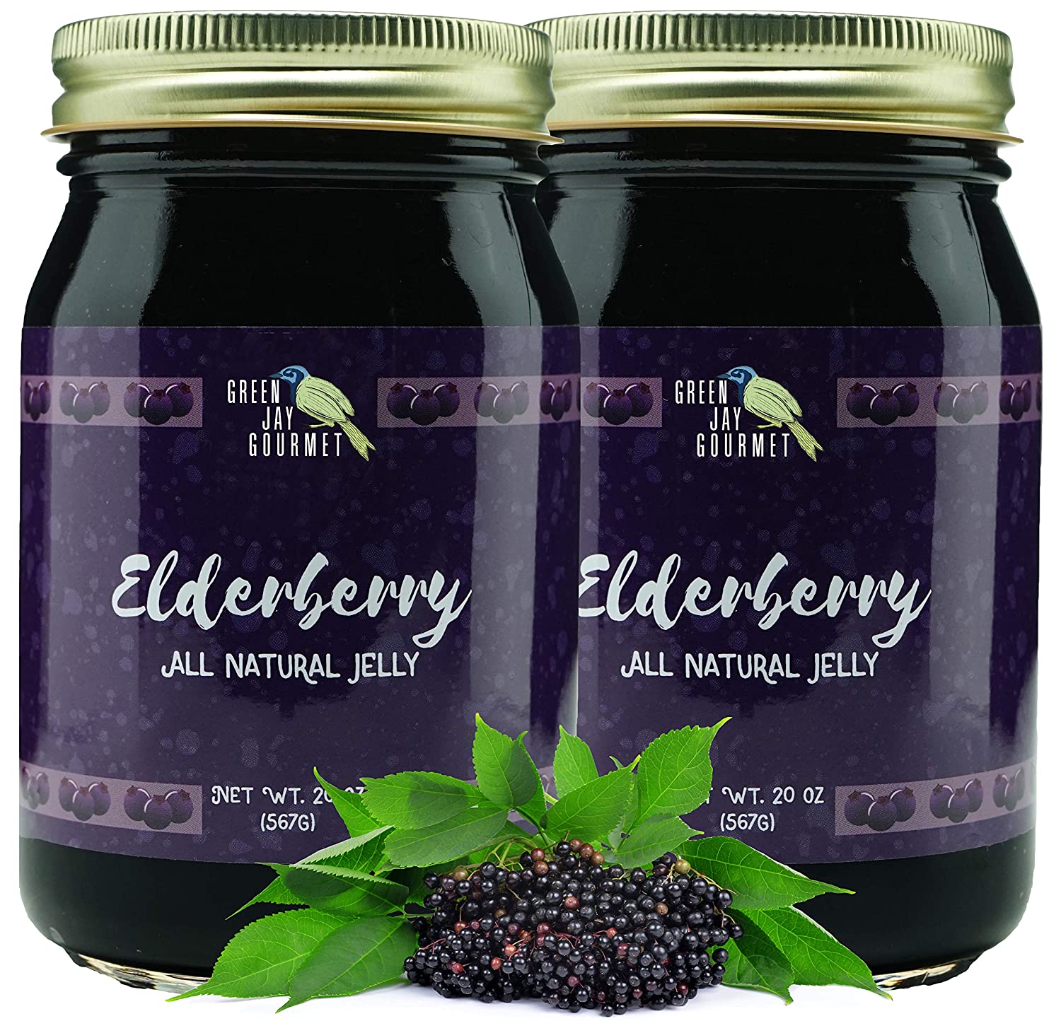 Elderberry Jelly – All-Natural Jam with Elderberries & Lemon Juice – Vegan, Gluten-free Jam ...