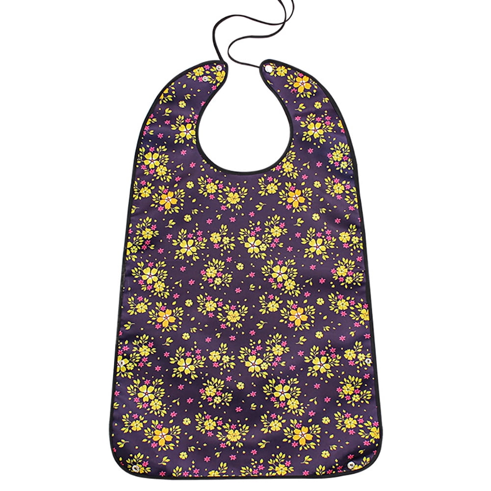 Elderly Adult Bibs for Eating Floral Washable Reusable Adult Clothing ...