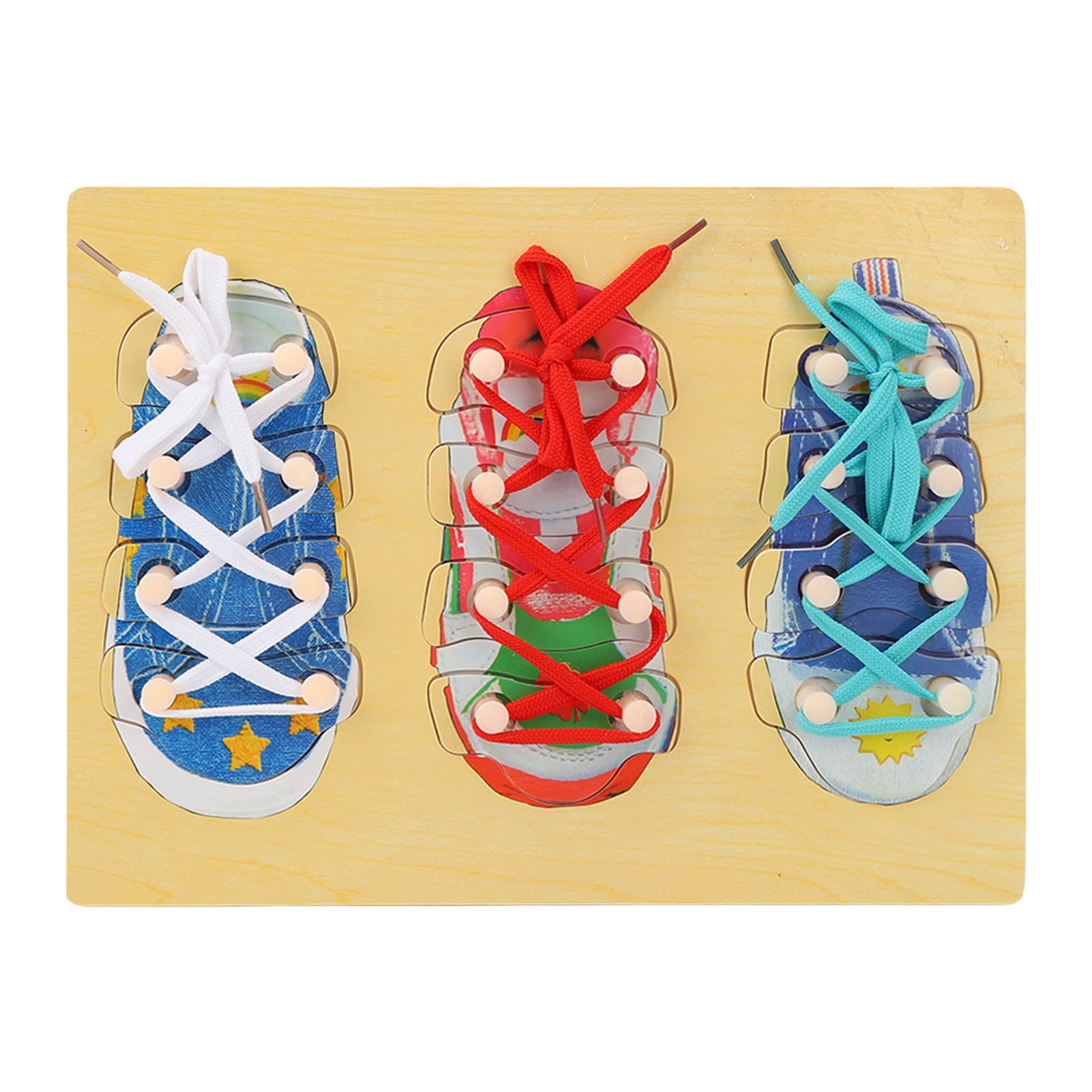 Elderly Children Sensory Activity Board Wooden Practice Lace Up Tie ...
