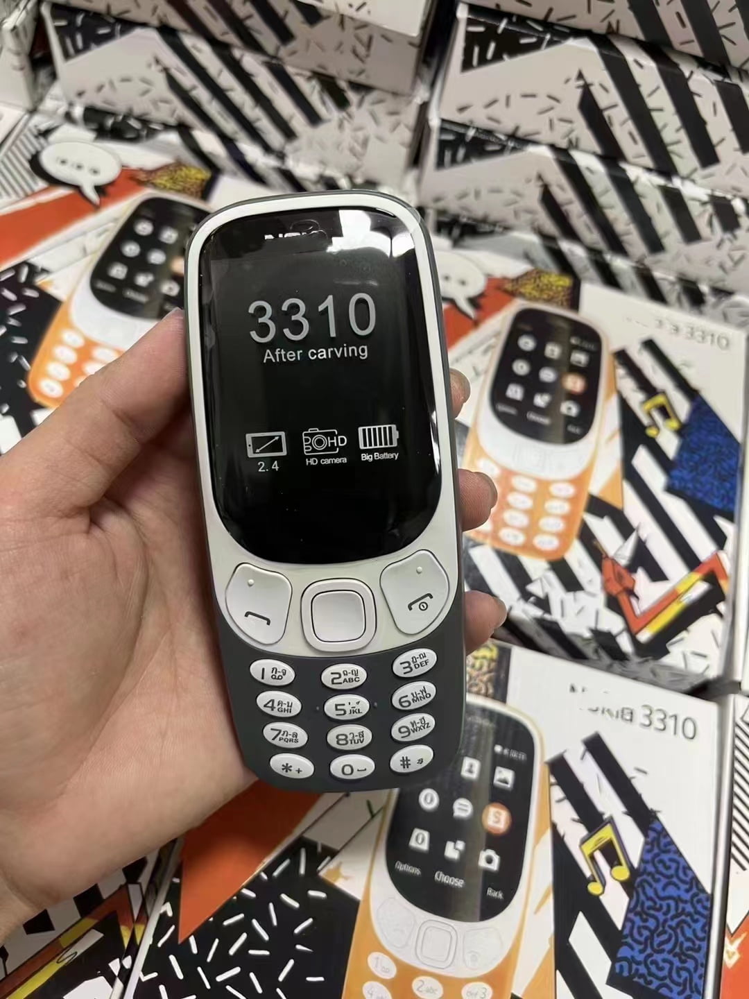 Elderly Senior Mobile 3310 2.4-inch 2G Candy Bar Button Dual SIM Feature Phone With Large ...