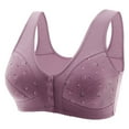 Elderly Women Daisy With Uplift Front Buckle Lift Bra Plus Size Front