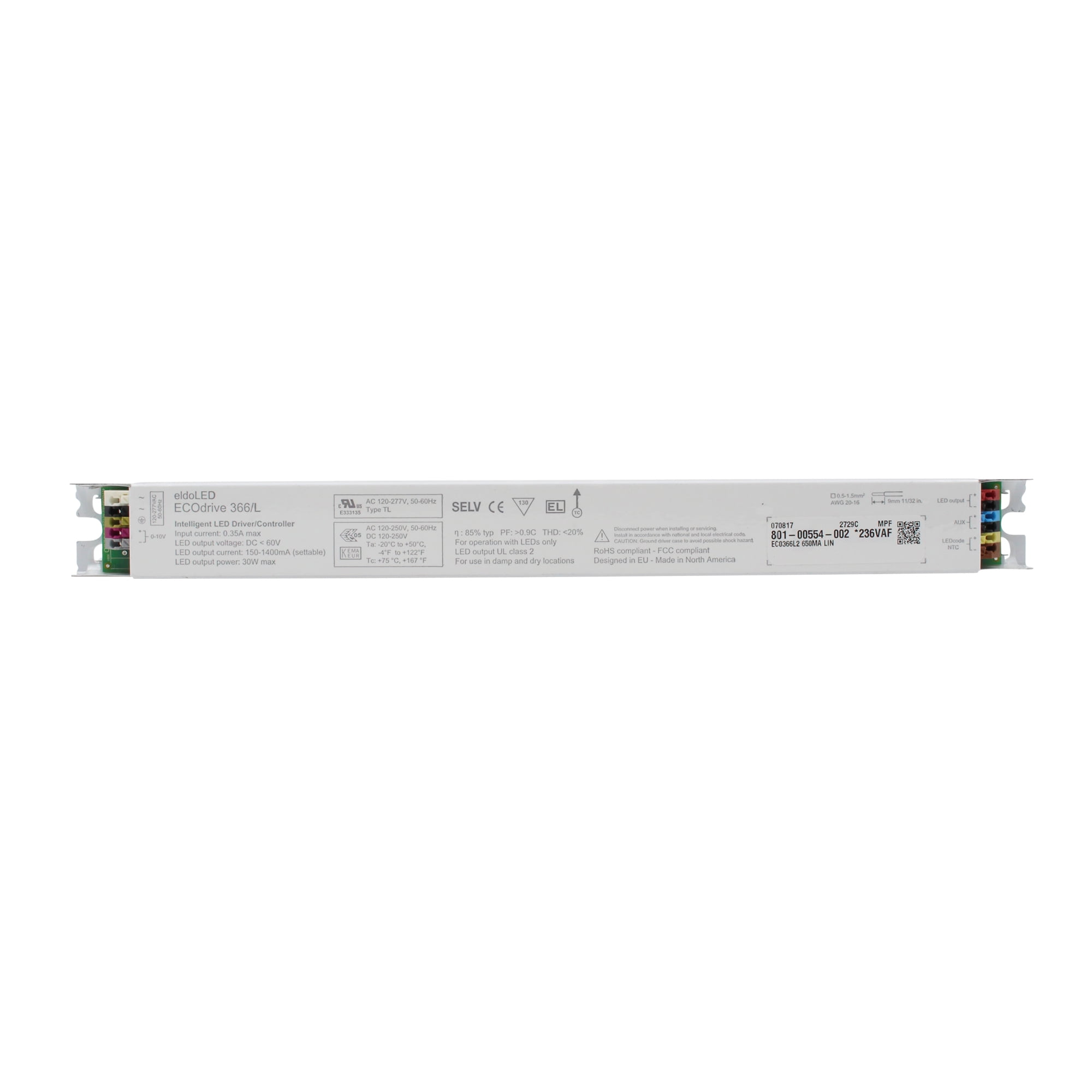 EldoLED ECOdrive-366/L Dimmable Intelligent LED Driver/Controller, 30W ...