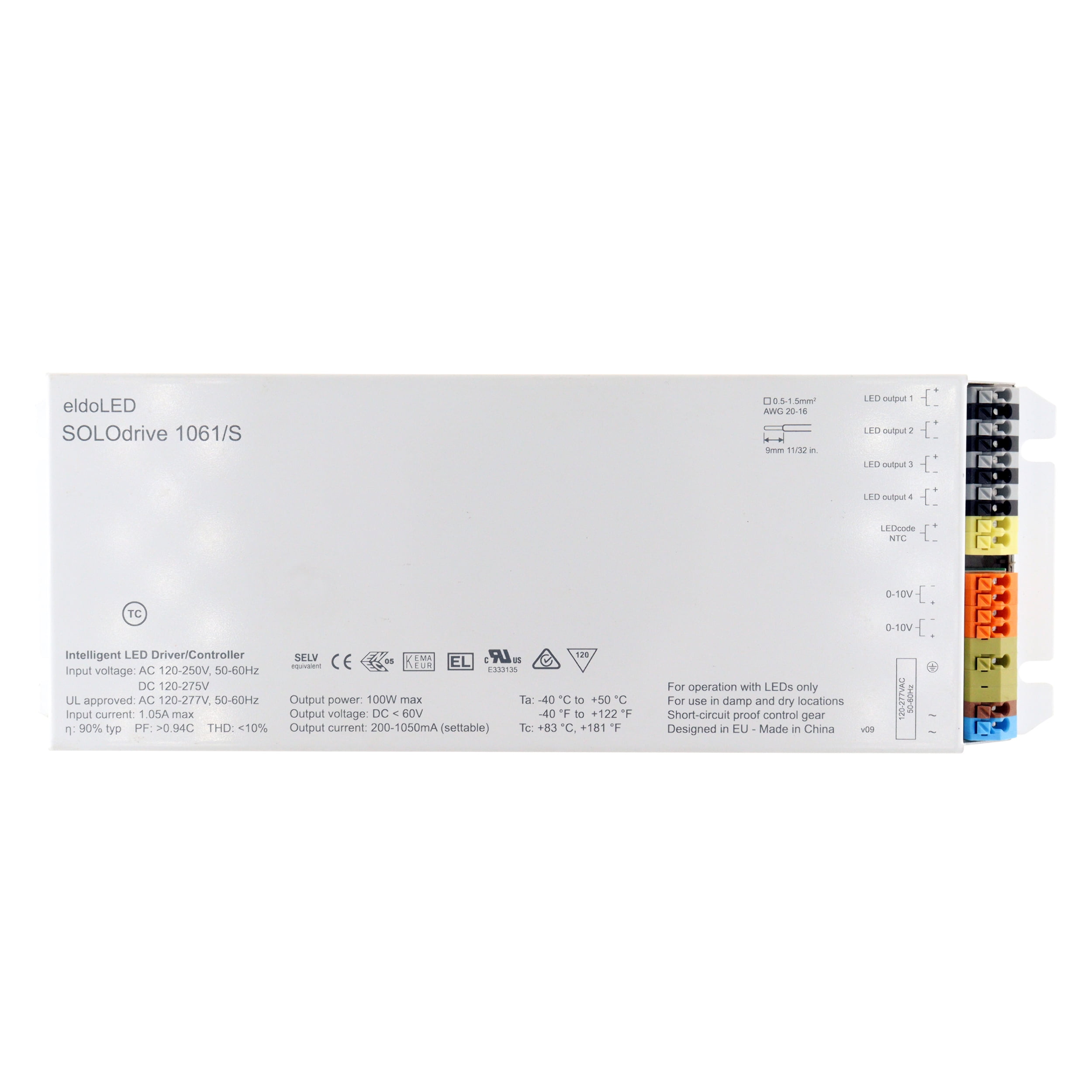 EldoLED SOLOdrive-1061/S Intelligent LED Driver/Controller, 60Vdc, 200 ...
