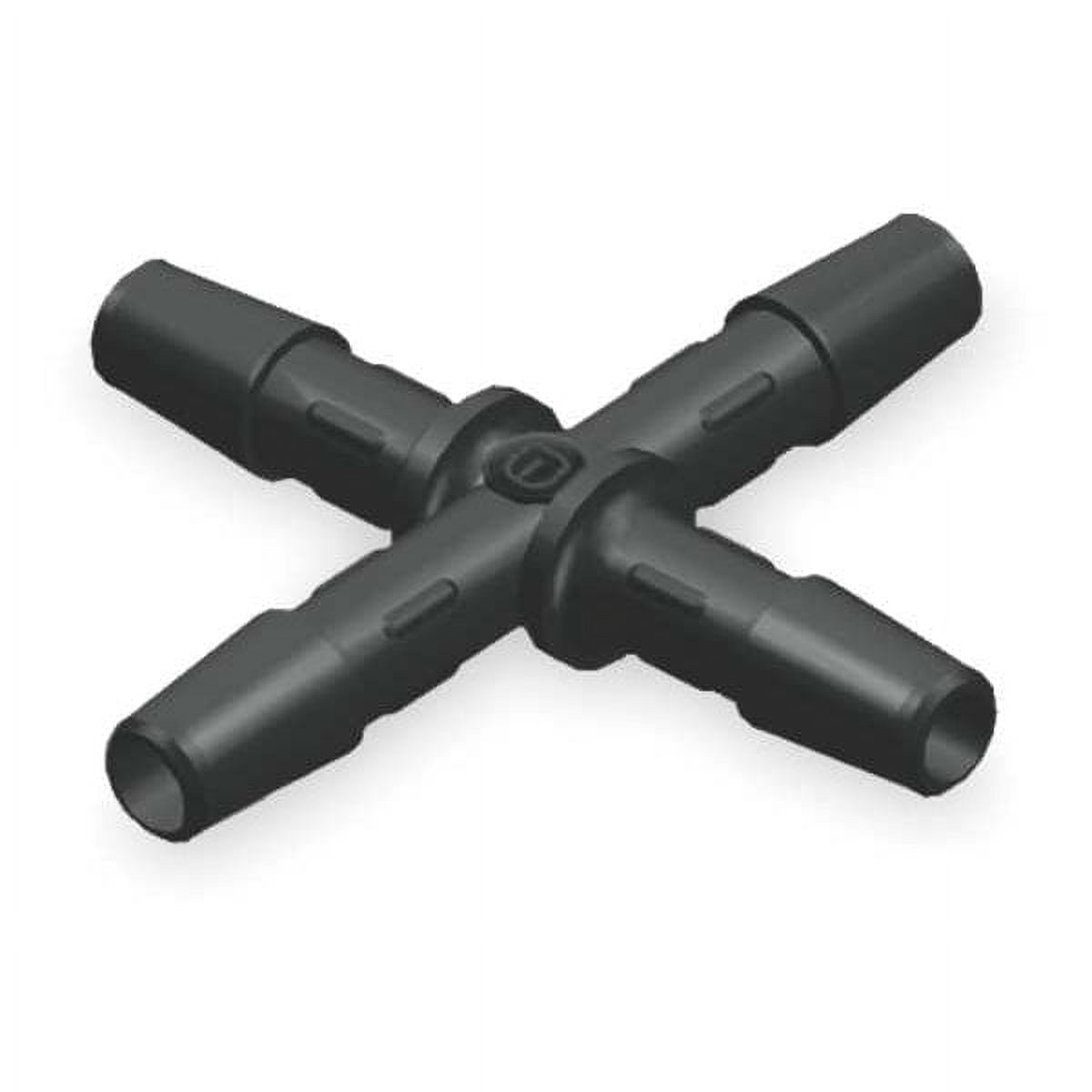 Eldon James Cross Connector,1/8 In,Barbed,HDPE,PK10 X0-2HDPE - Walmart.com