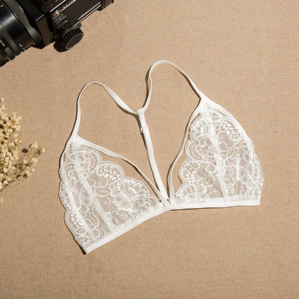 EleaEleanor Sexy Women Bra Sheer Floral Lace Triangle Bralette Bra Crop ...