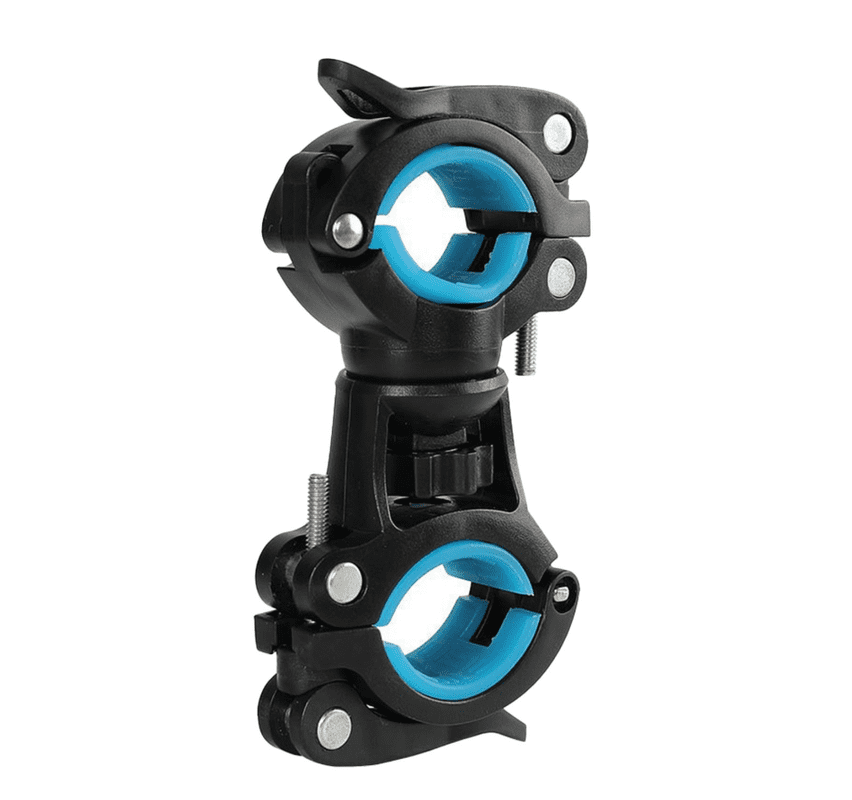 Elean 1PCS Bike Flashlight Holder Bicycle Mounting Bracket Dual Hole Flashlight Clamp Stand ...