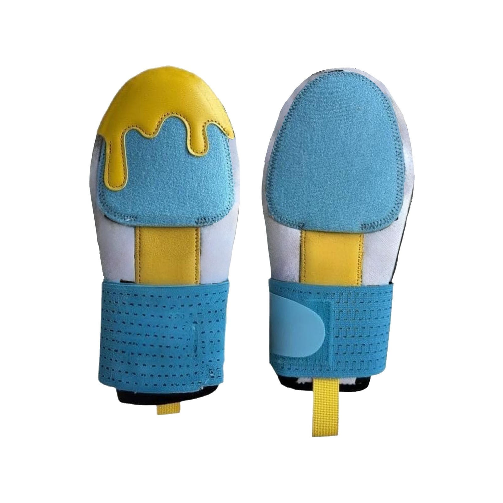 Elean Baseball Sliding Mitt Pad, Yellow Blue Softball Sliding Guard, Glove for 1 Pair (Large ...