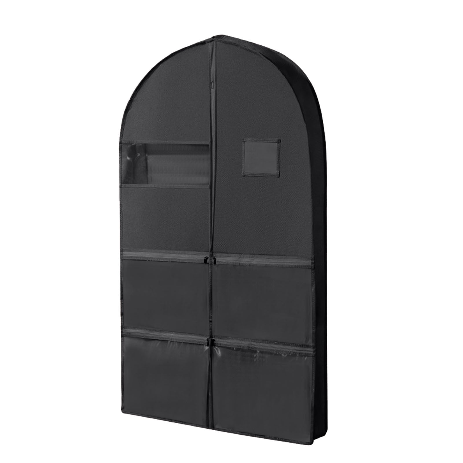 Elean Travel Garment Bag with Zipper 4 Pocket, Black Foldable Garment Bags for Hanging Clothes ...