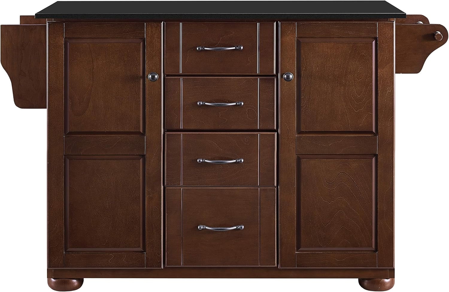 Eleanor Granite Top Kitchen Island with Spice Rack, Storage Drawers and ...