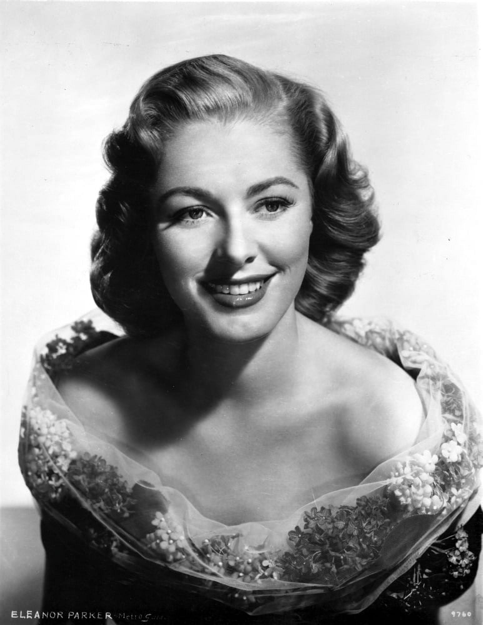 Eleanor Parker on an Off Shoulder Dress and smiling Photo Print (8 x 10 ...