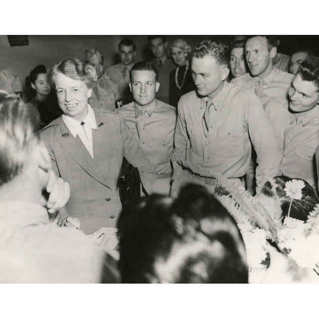 Eleanor Roosevelt Visiting Troops During Ww2. She Was At The Allied ...