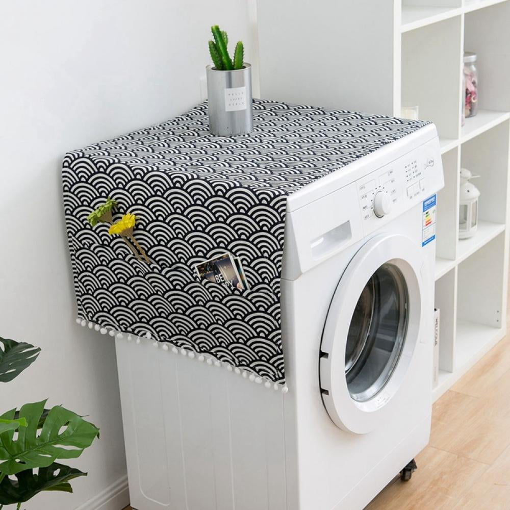 Eleanos Anti-Slip Washer And Dryer Top Covers, Fridge Dust Cover ...