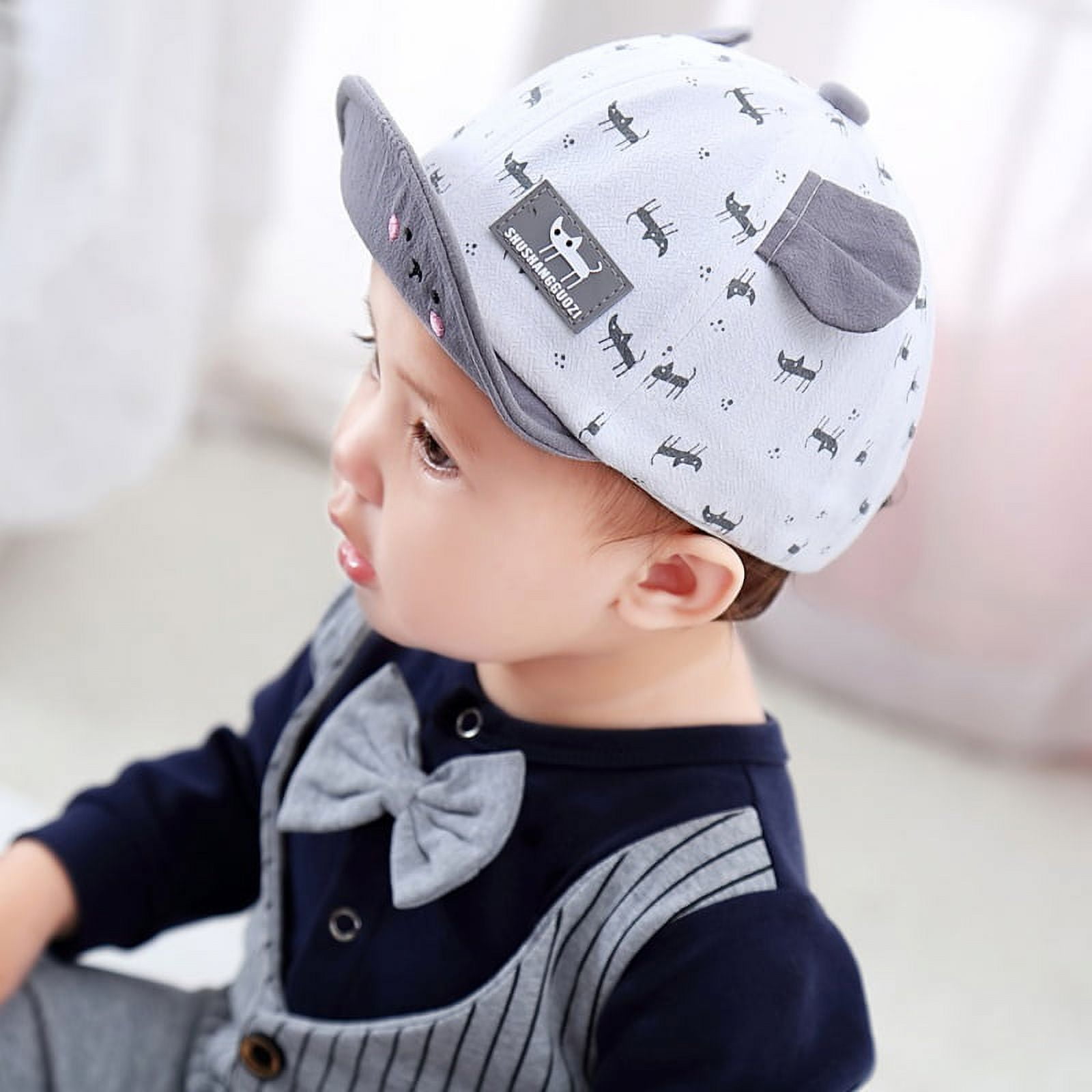 Eleanos Baby Girls Boys Cartoon Cat Printed Baseball Cap Kids 3D Cat ...