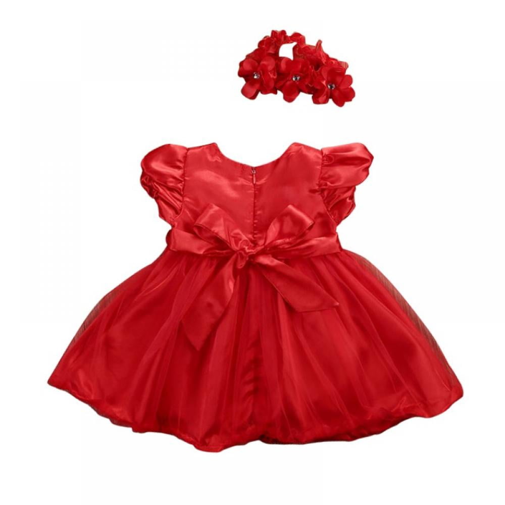 Eleanos First Birthday Outfit Girl Red Dress for Girls Baby Kids Girls ...