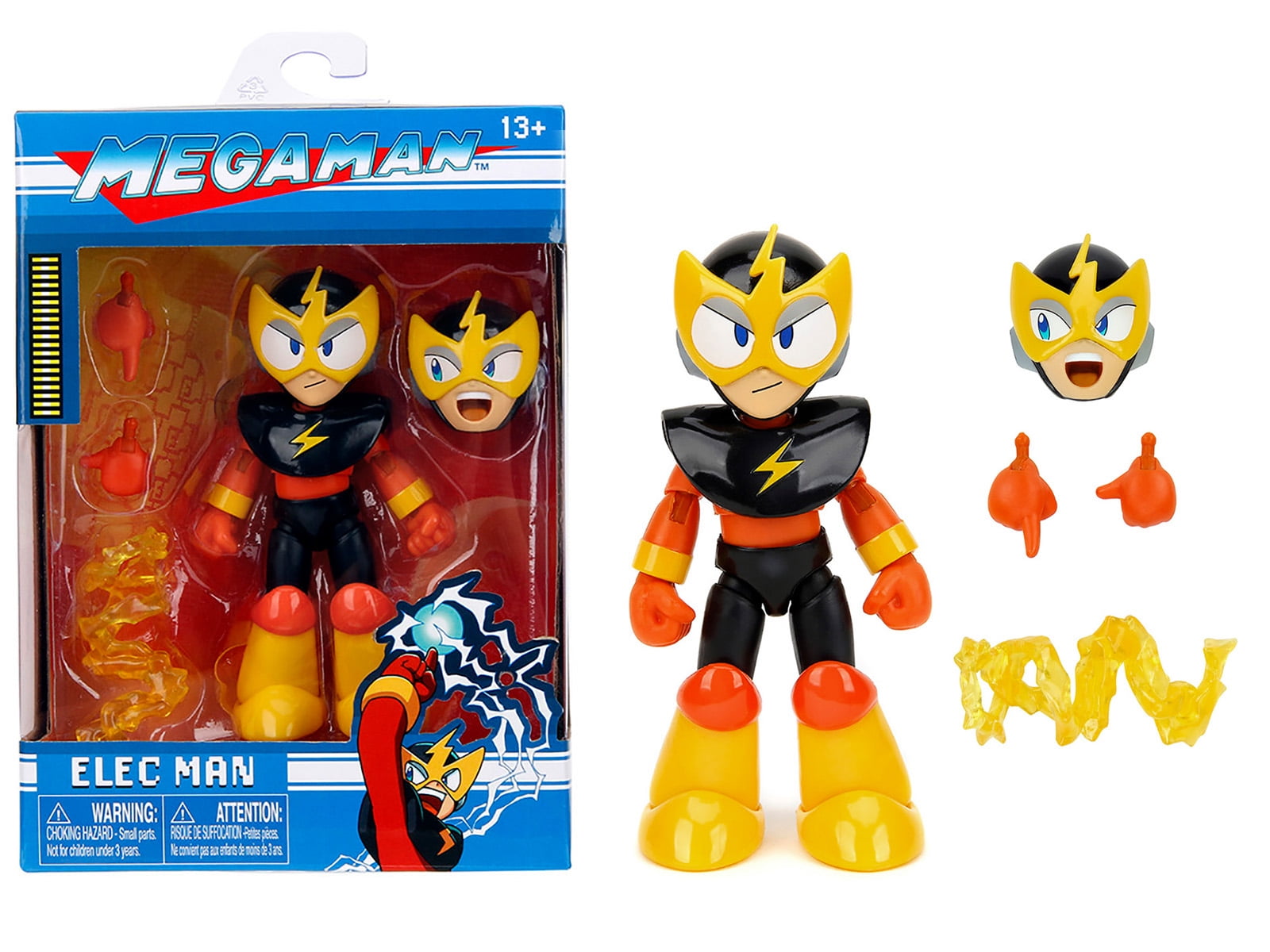 Elec Man 4.5" Moveable Figure with Accessories and Alternate Head and ...