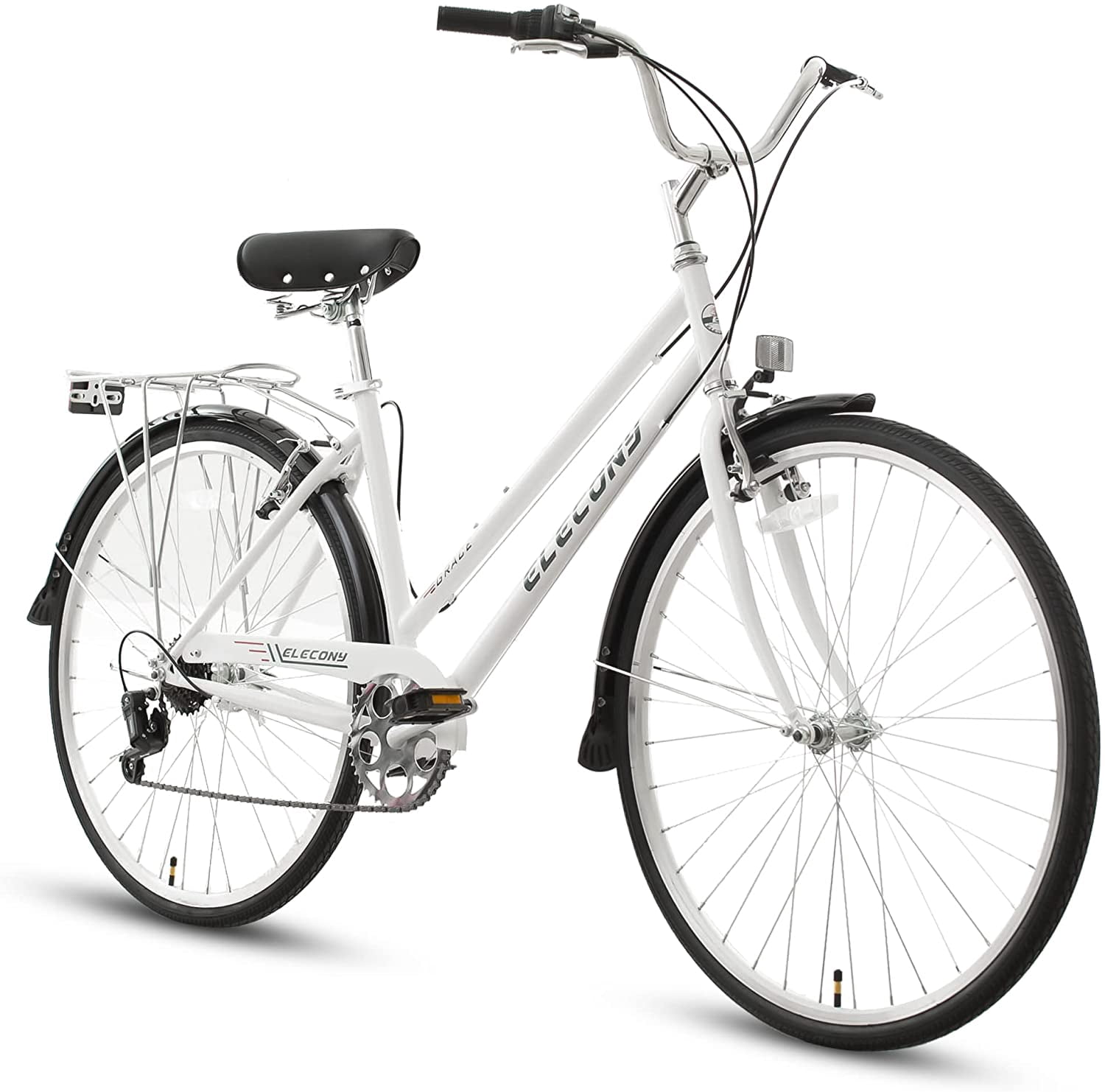 "Elecony Freeland 26/27.5 Inch Unisex Cruiser Bike, Retro Step-Through ...
