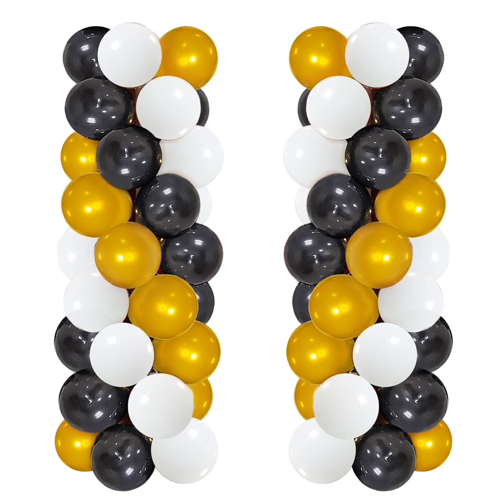 Elecrainbow 100 Count 12 DHF10 Inch 320 Grams White, Black and Gold ...