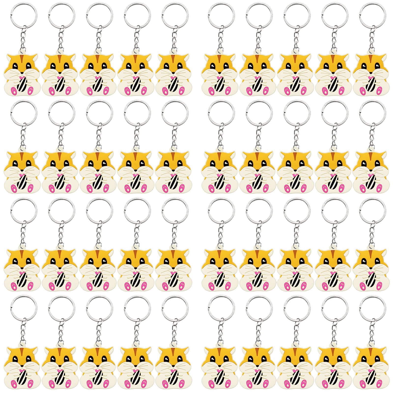 Elecrainbow 40 Pack Hamster STF9 Keyring Pack Party Favor for Pet Party ...