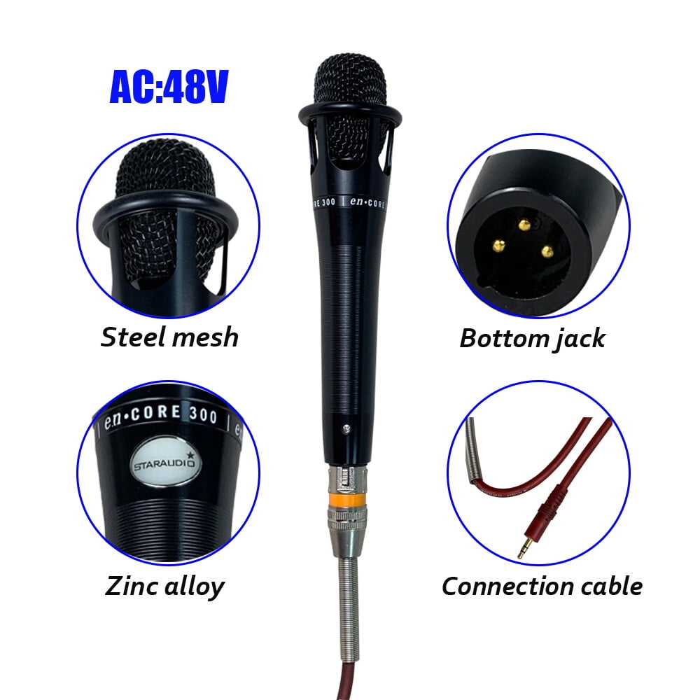 Elecrect Condense Cardioid Microphone Wired Handheld Recording Complete ...