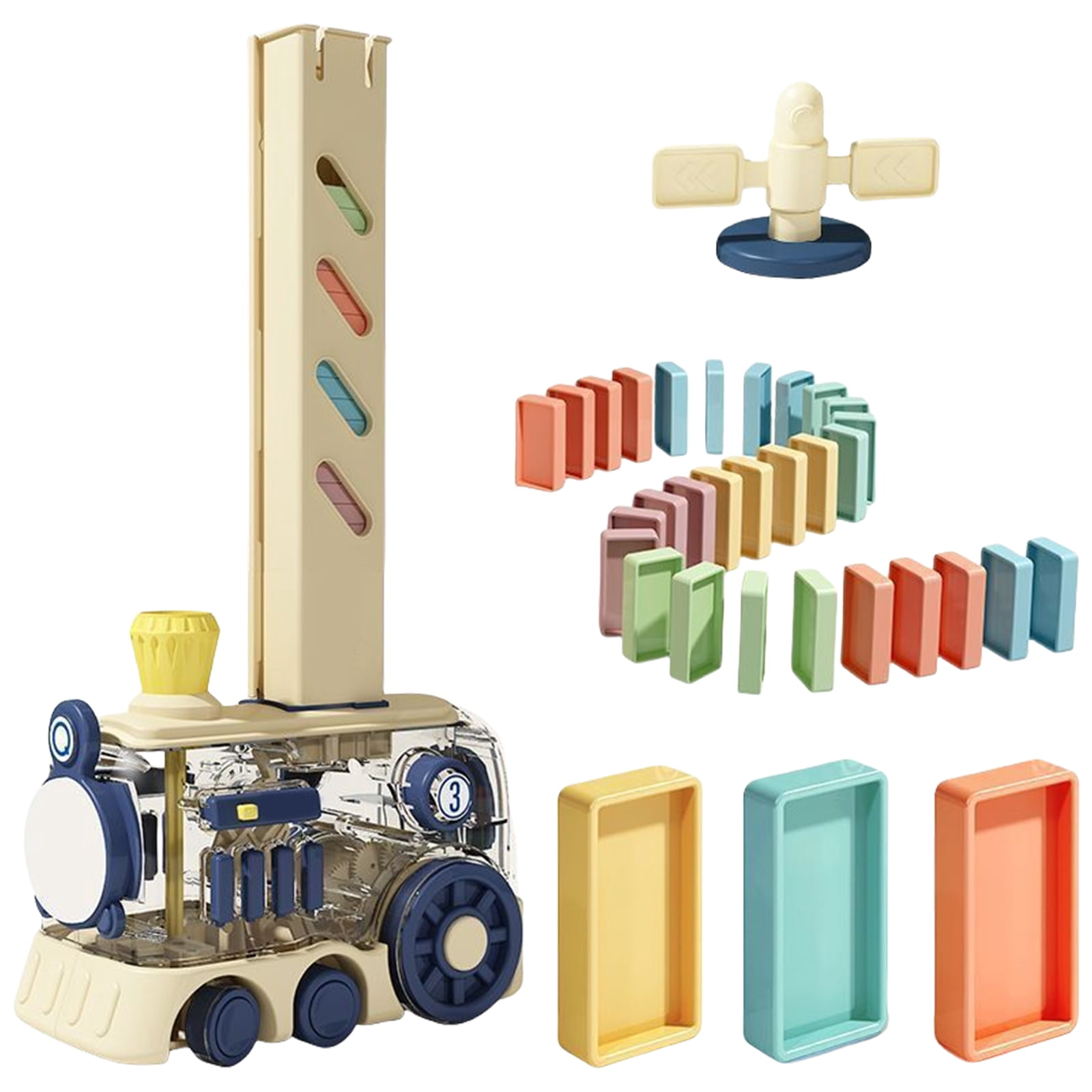 Elecric Train Building, Toppling, 80/200Pcs Blocks Set Educational Game ...