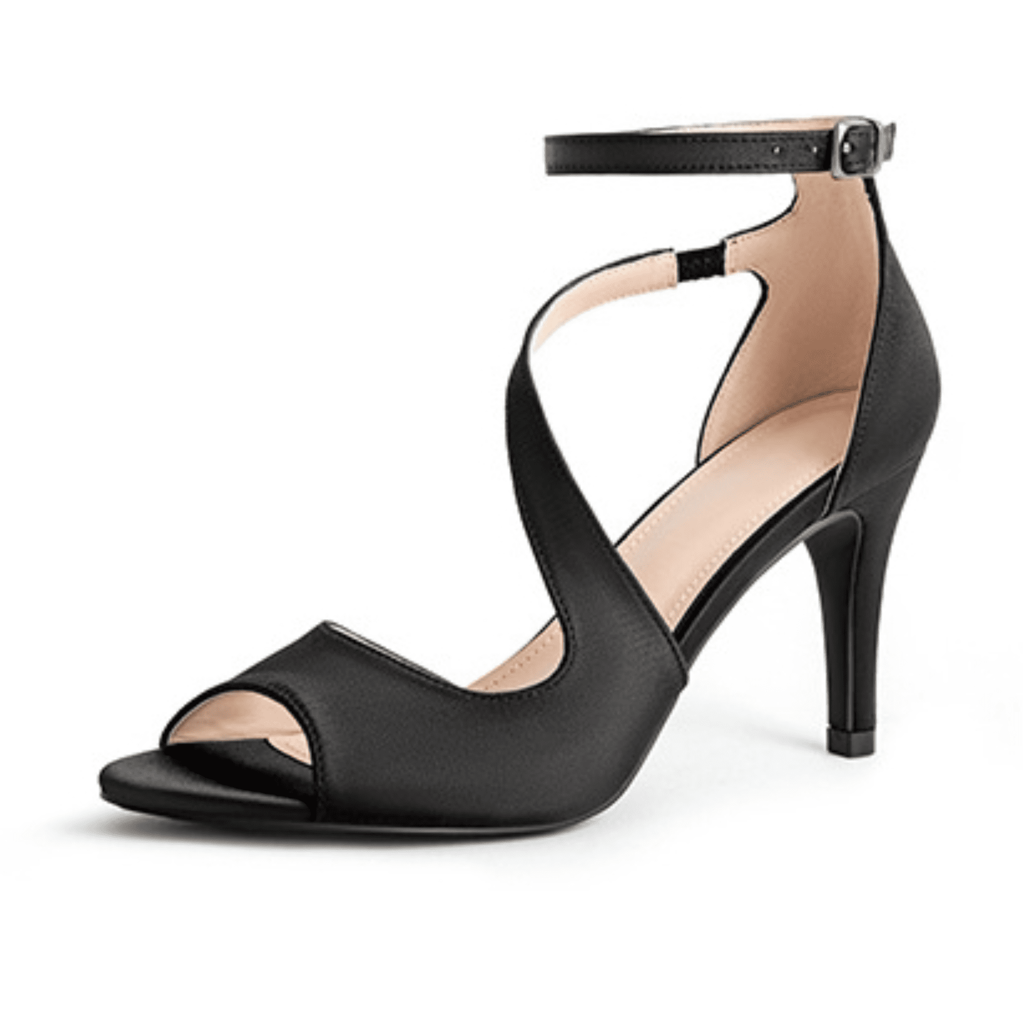 Elecsop High Heels, Comfortable Sexy Open Toe Pointed Heels for Women ...