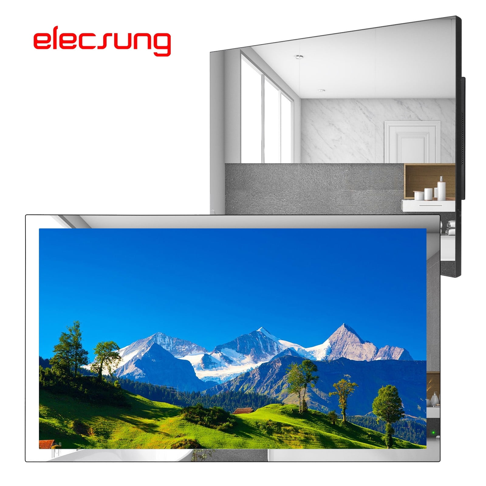Elecsung 24 inches Smart webOS Mirror LED TV for Bathroom & Kitchen ...