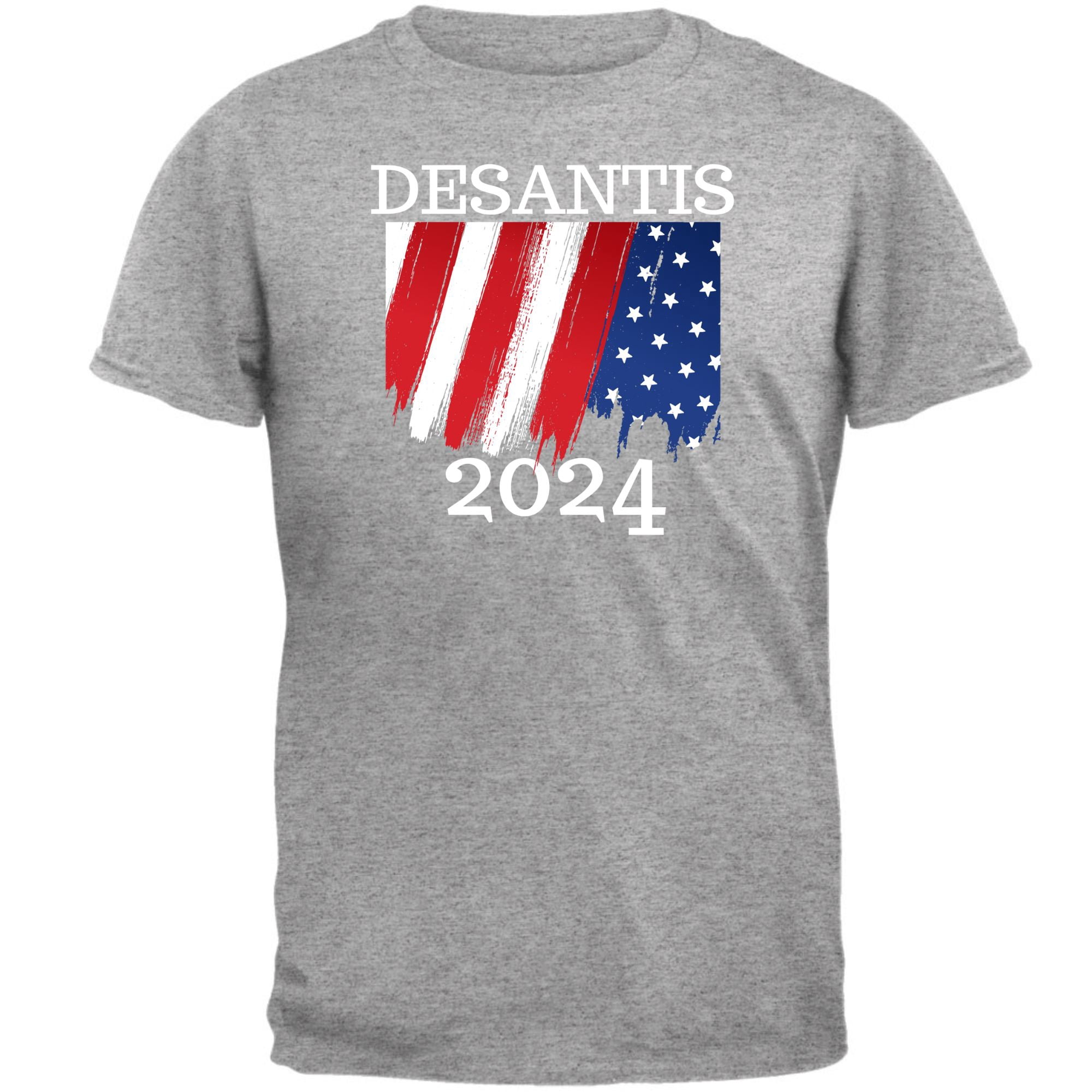 Election 2024 DeSantis 2024 Paint Stroke American Flag Mens T Shirt ...