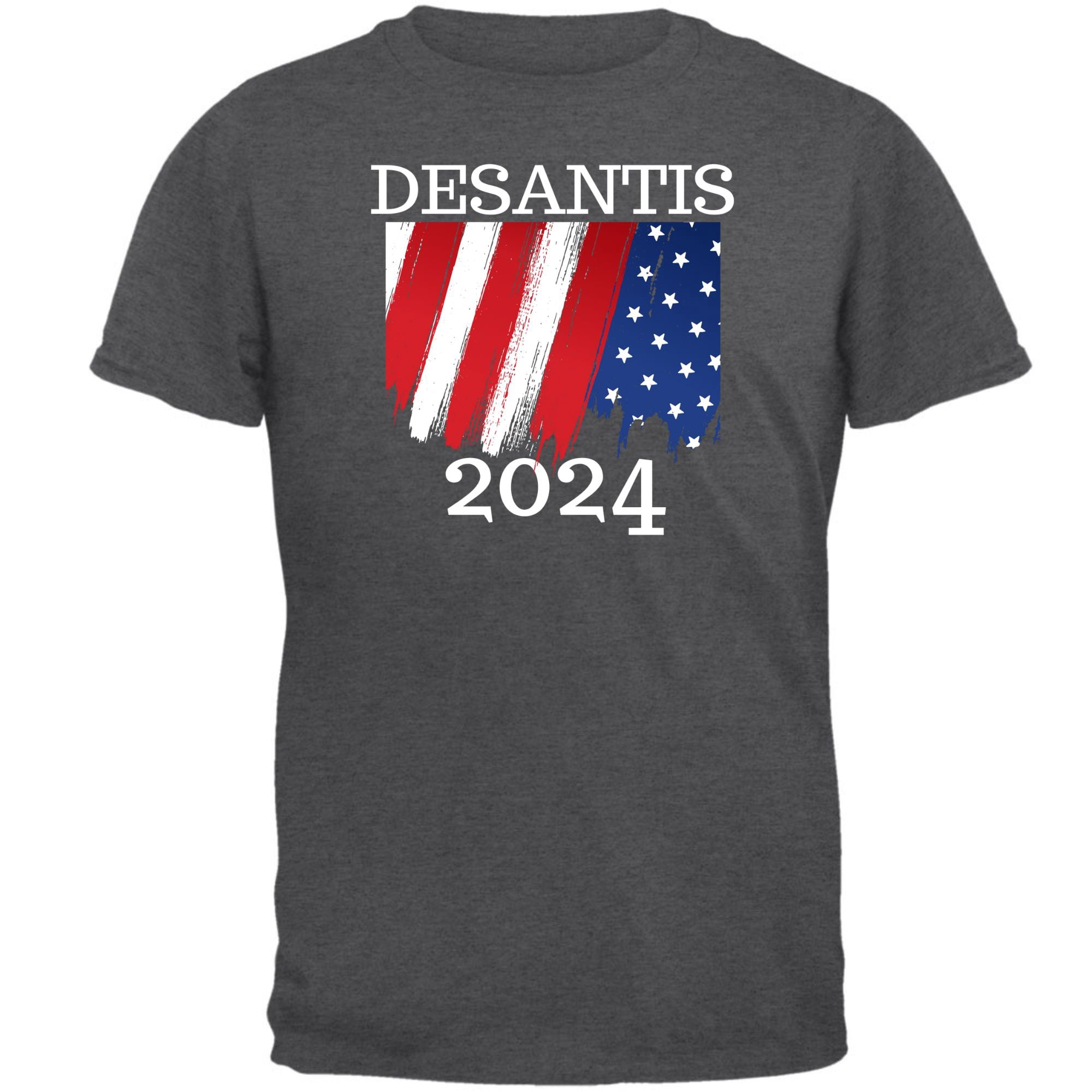 Election 2024 DeSantis 2024 Paint Stroke American Flag Mens T Shirt ...