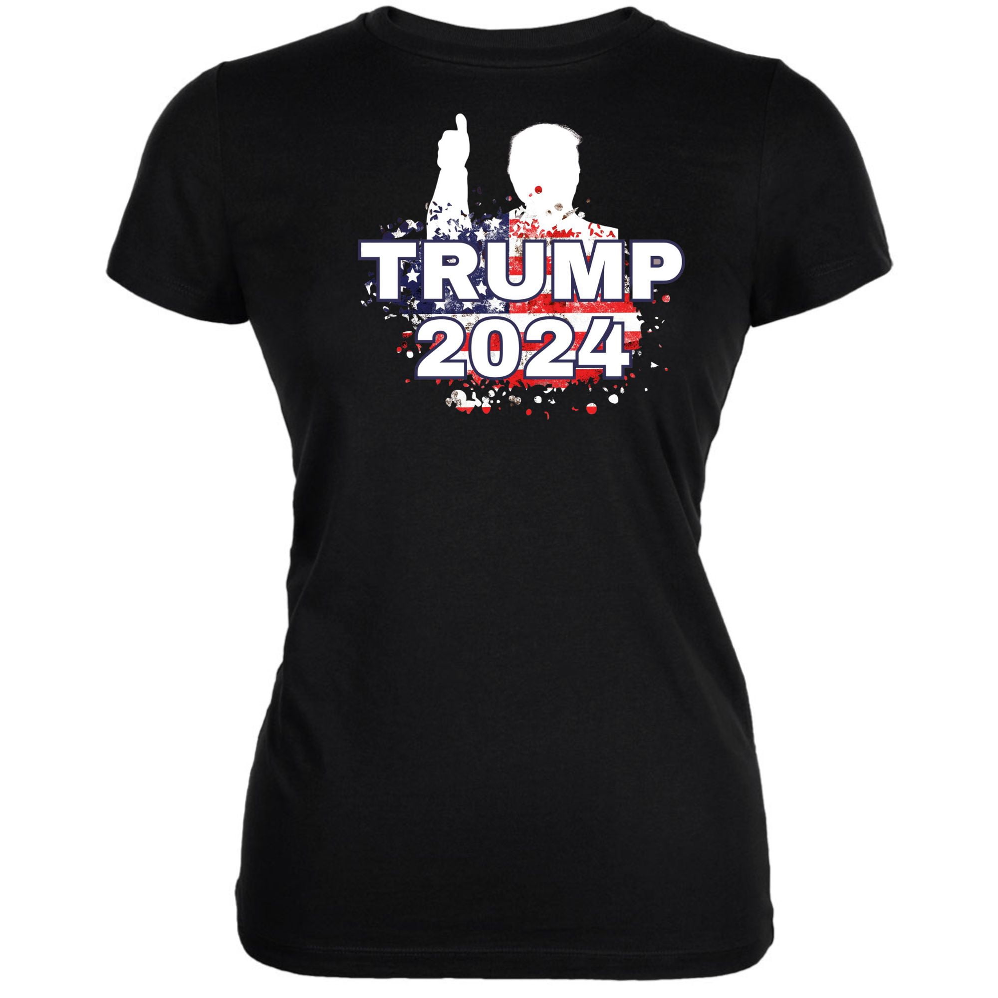 Election 2024 Donald Trump Thumbs Up Patriotic Pose Juniors T Shirt ...