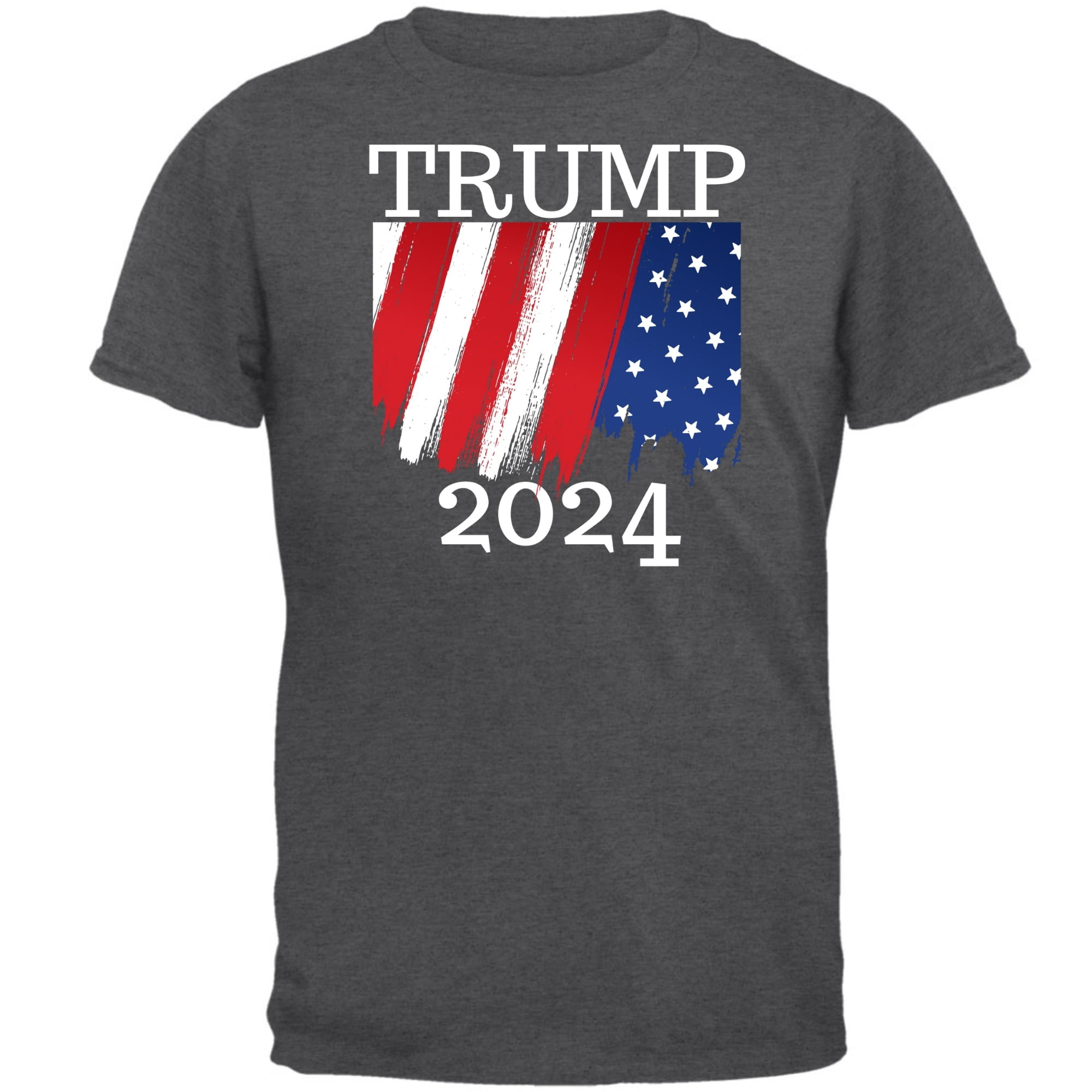 Election 2024 Trump 2024 Paint Stroke American Flag Mens T Shirt ...