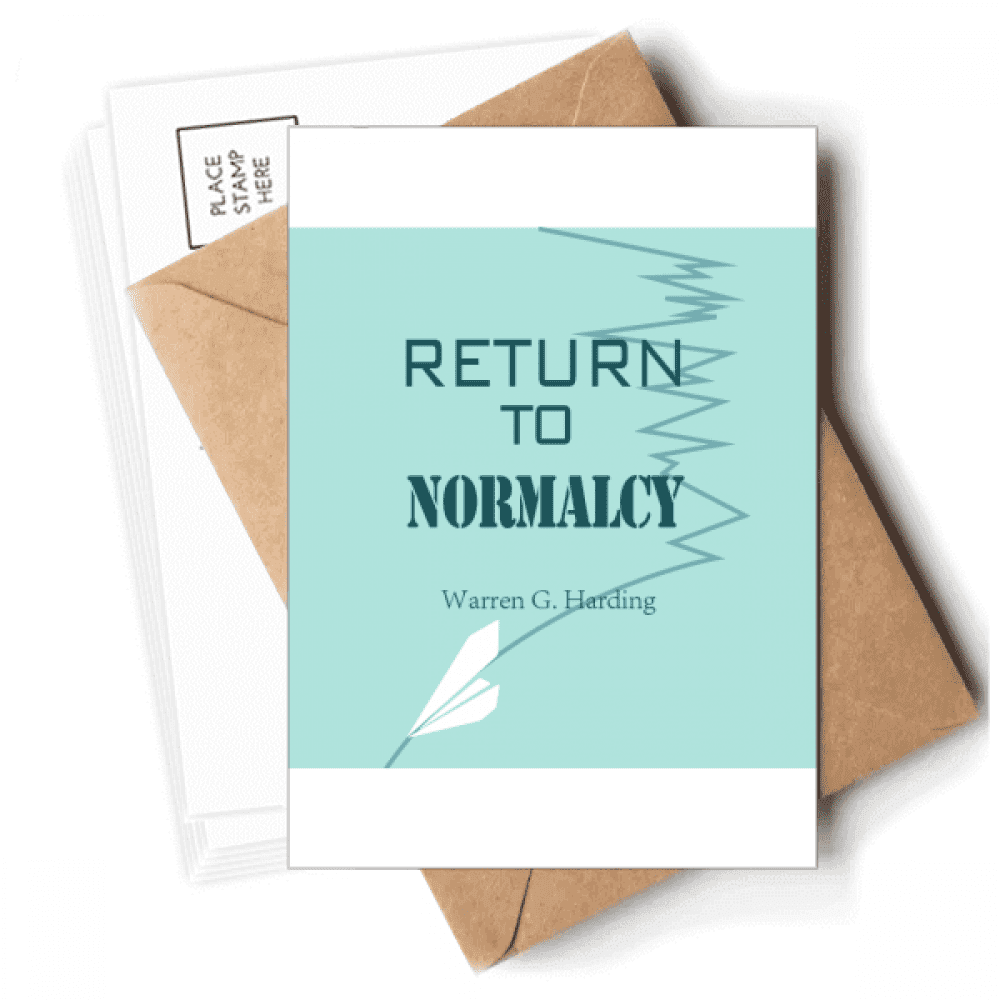 Election Slogan Return Normalcy Postcards Envelopes Blank Note Cards ...