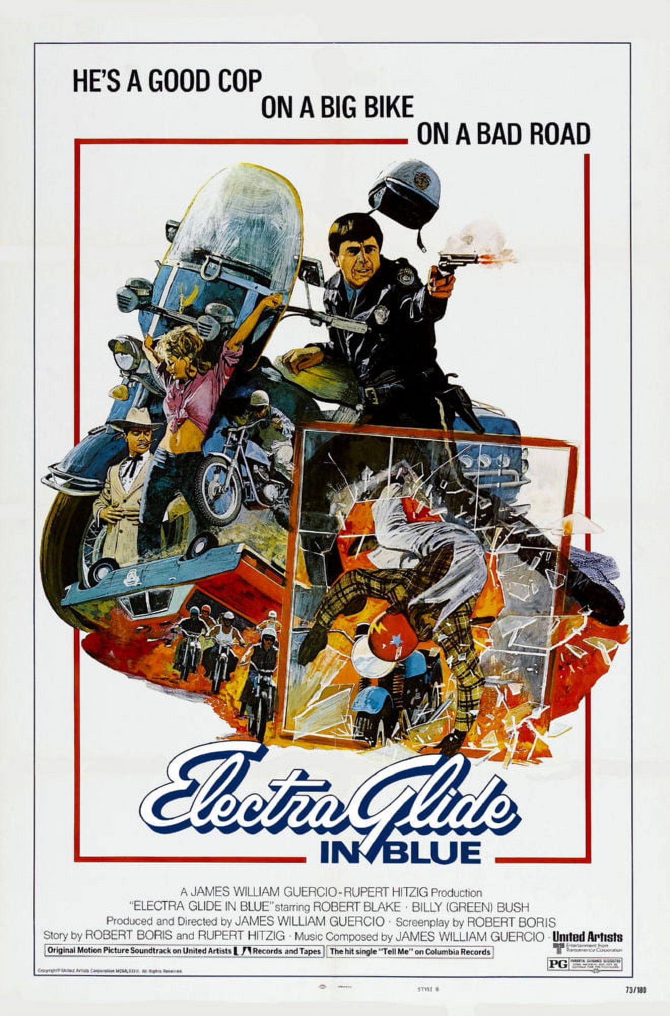 Electra Glide In Blue Movie Poster 12x16 Print on Metal Sign 12in x ...