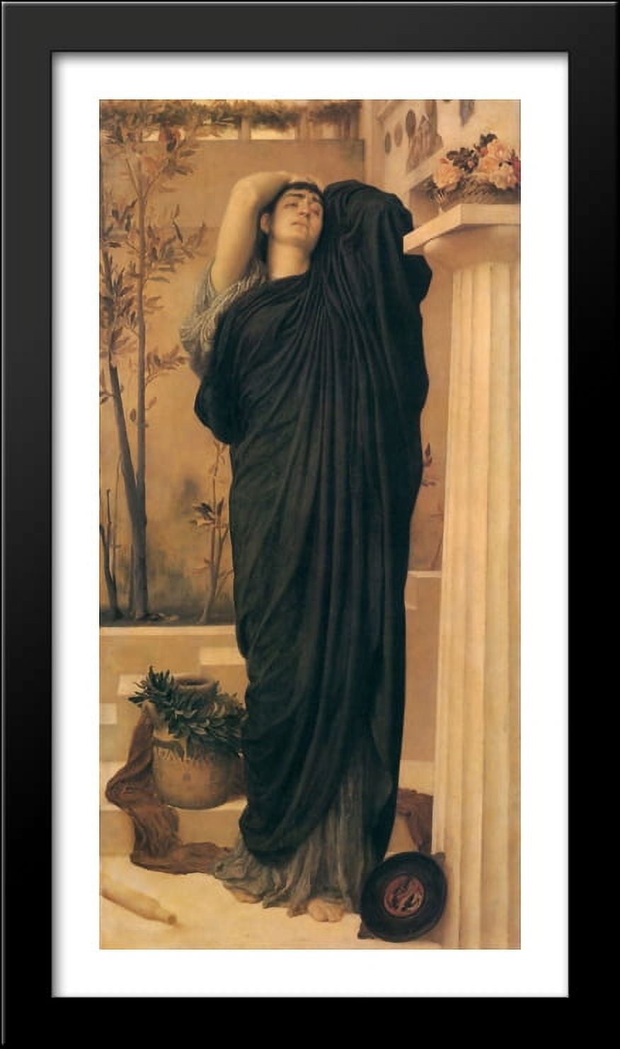 Electra at the Tomb of Agamemnon 22x40 Large Black Wood Framed Print ...