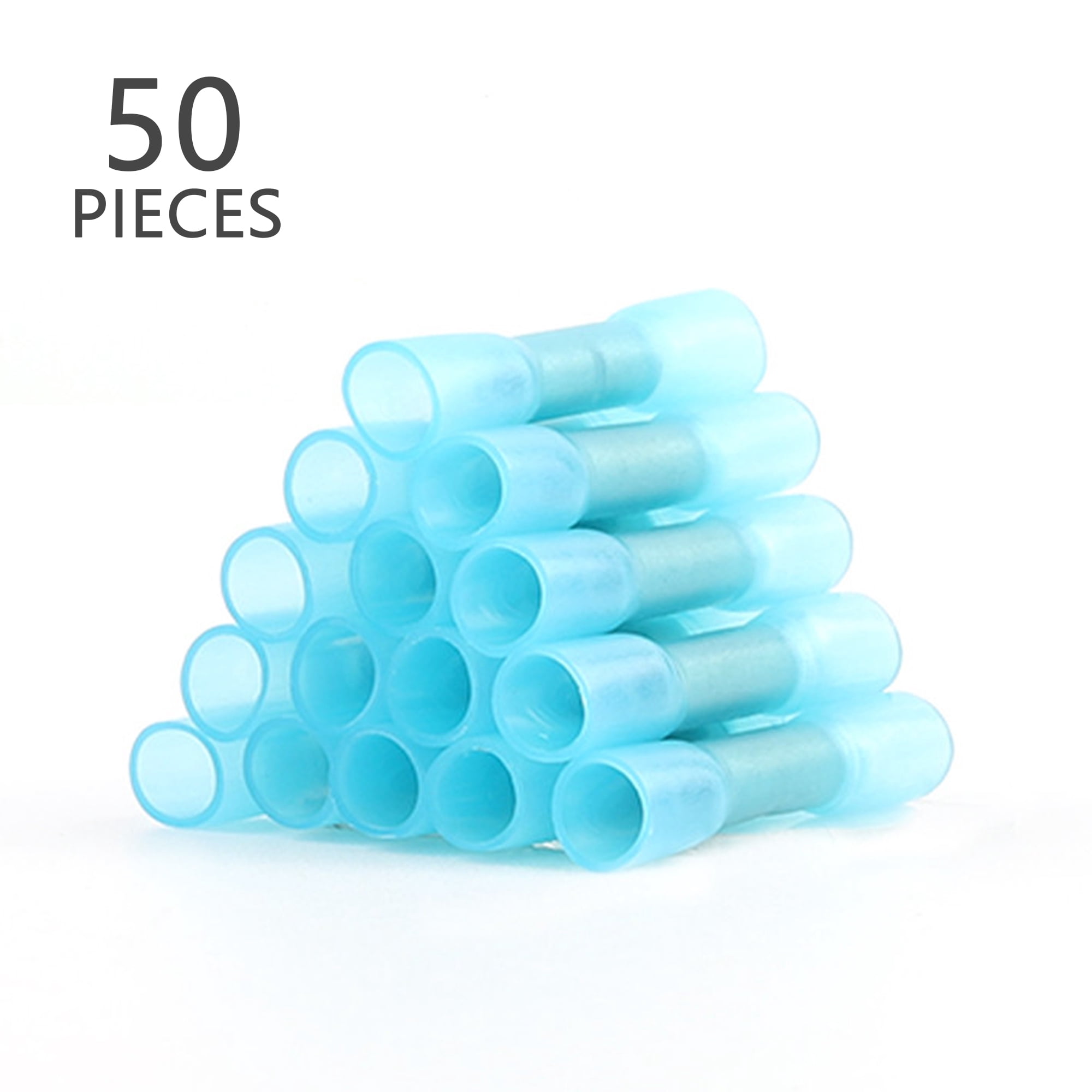 Electrapick Heat Shrink Butt Connectors, 50pcs 16-14 AWG Waterproof Electrical Crimp Wire Splice ...