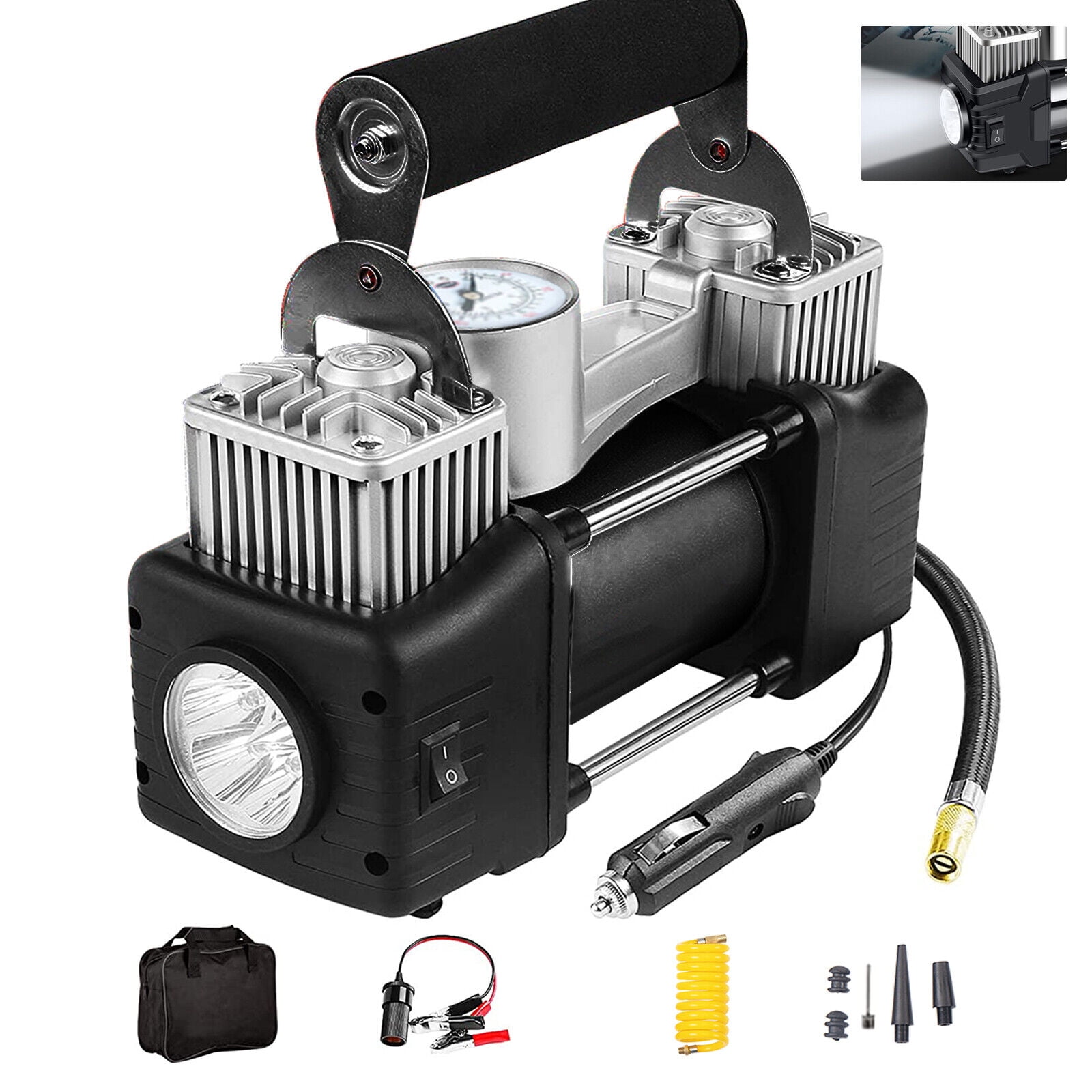 Electric 12V 150 PSI Auto Pump Air Compressor Car Tire Inflator 60L/min ...