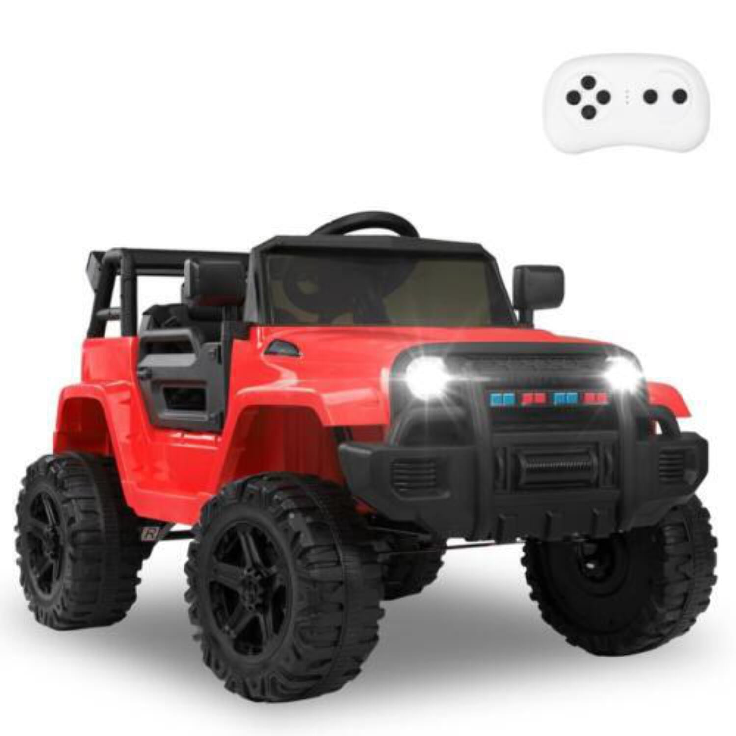 Electric 12V Red Kids Ride-On Truck with 2.4G Remote Control and 3 ...