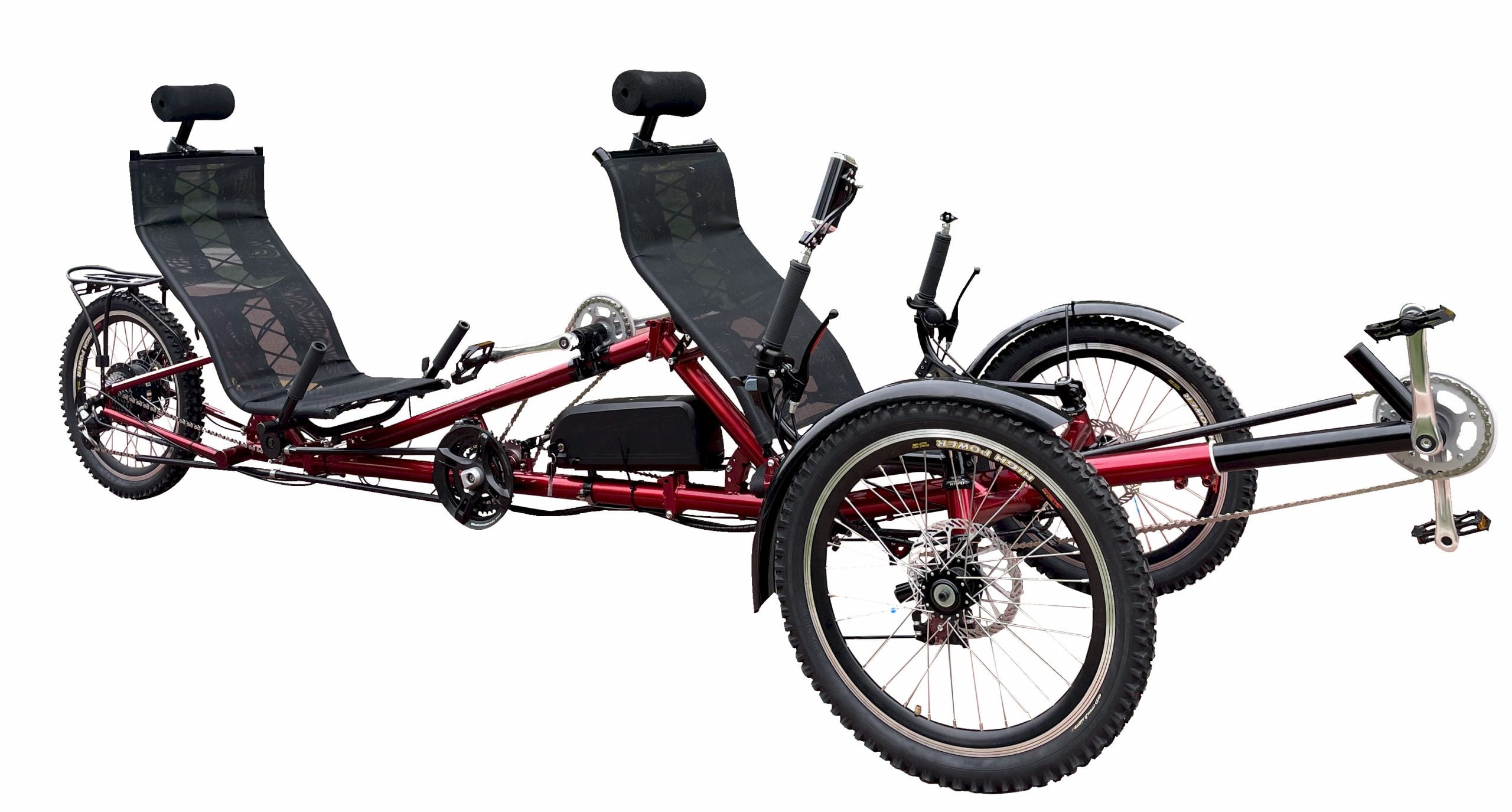 Electric 2 Seater Tandem Trike – Recumbent 3 Wheel Electric Bike with ...