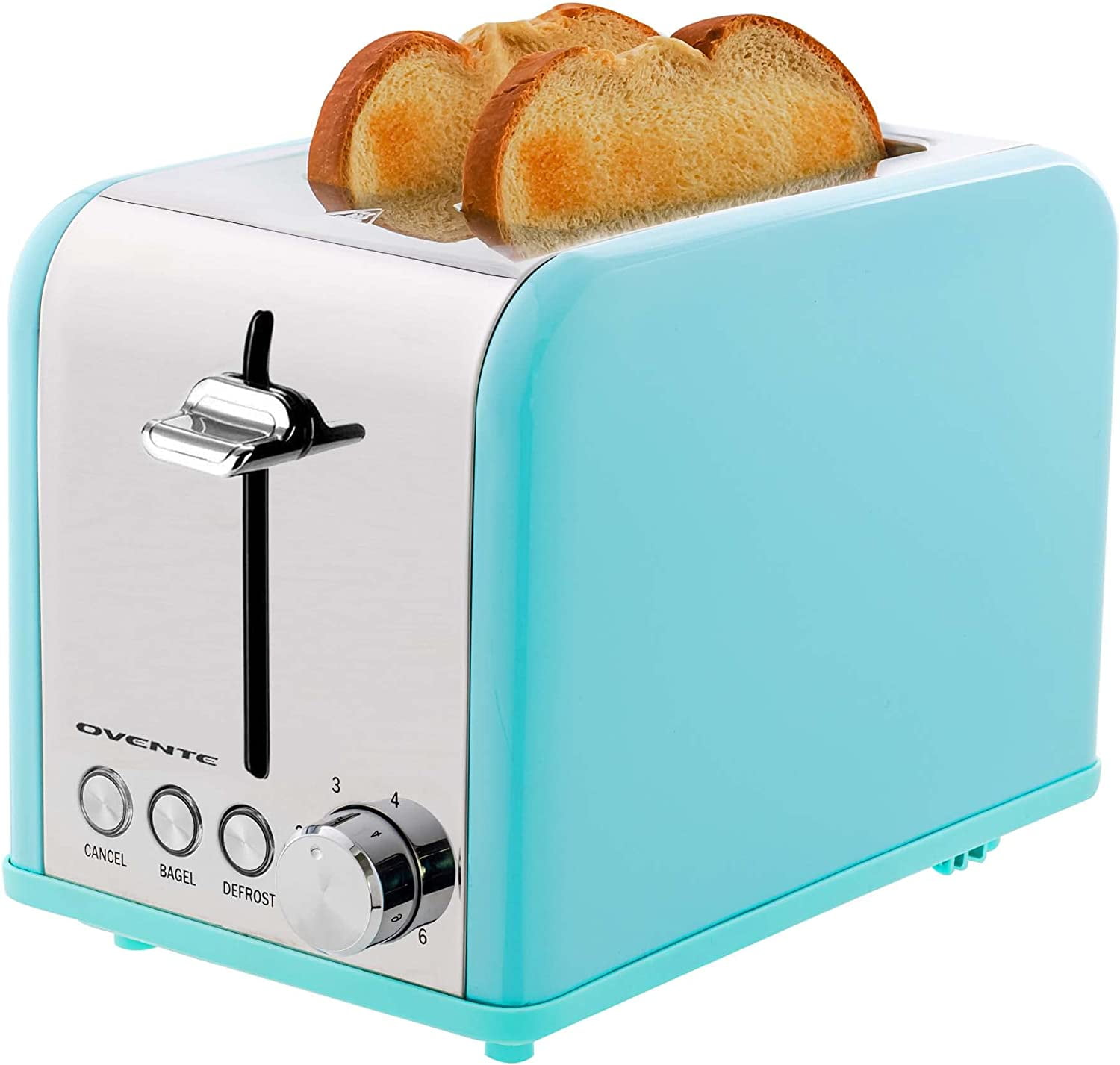 Electric 2 Slice Toaster Machine with 6-Shade Browning Selector Setting ...