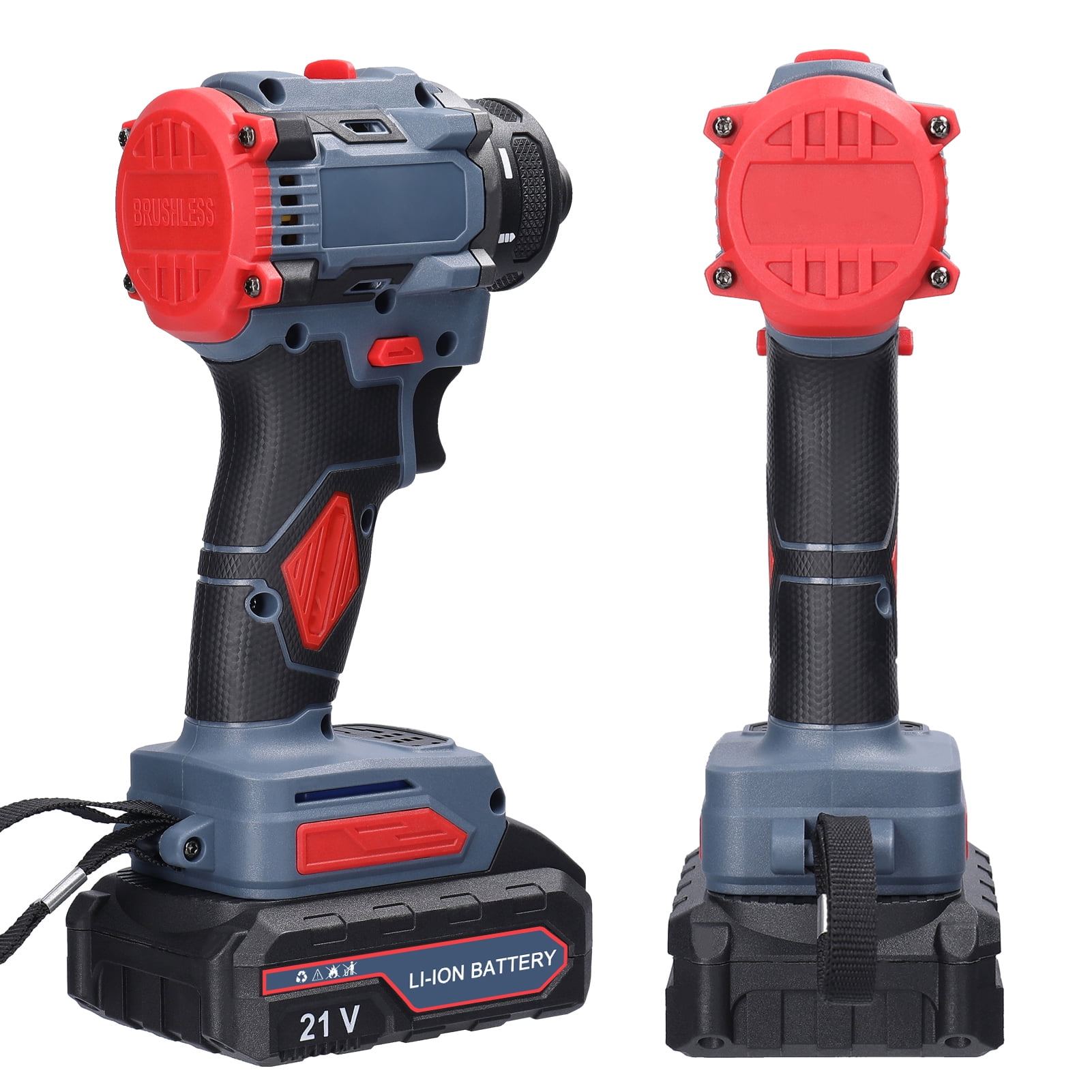 Electric 21V Multi-function Electric Screwdriver 55Nm Brushless Motor Practical Screw Driver For ...