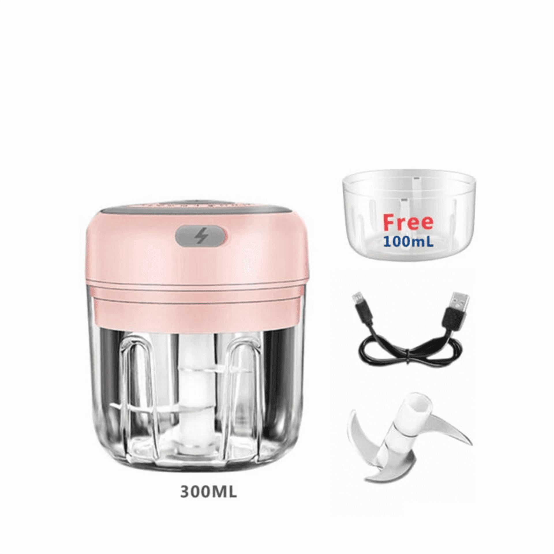Electric 300ML Garlic Chopper, Cordless Meat Mincer Blender Mixer, USB ...