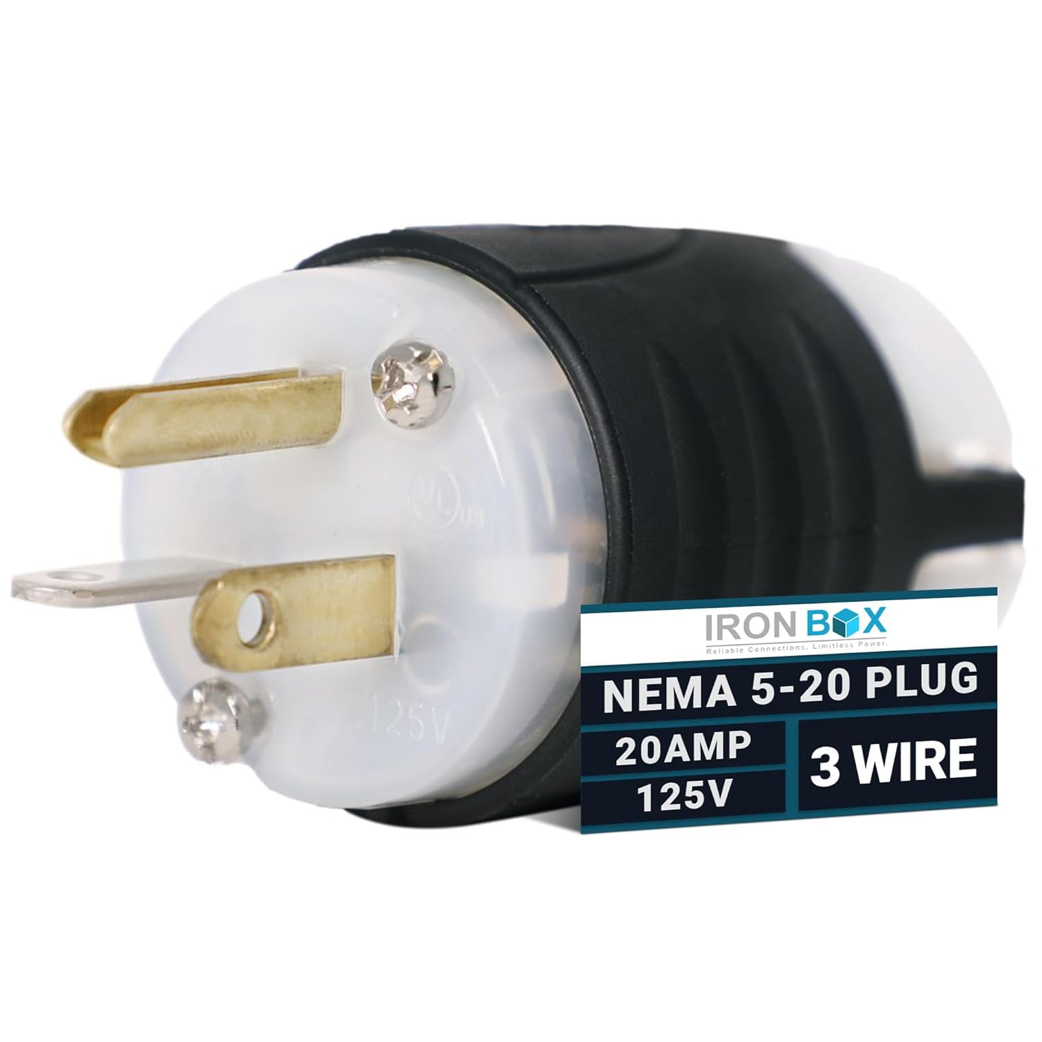 Electric 5-20 Plug - 20A, 125V, 3-Wire Design - Heavy Duty Rewireable ...