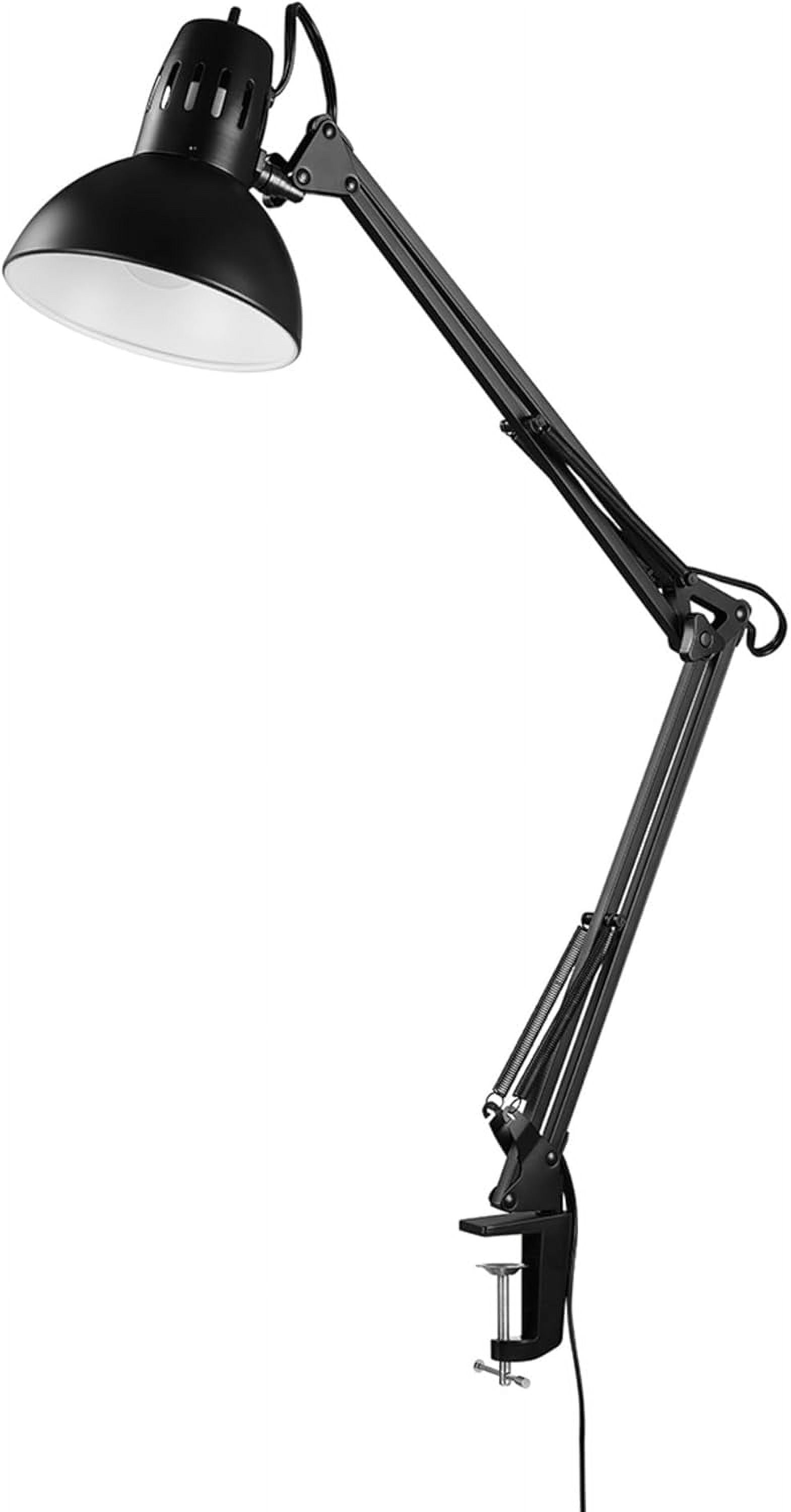 Electric 56963 31.5" Multi-Joint Desk Lamp with Metal Clamp, Black, On ...