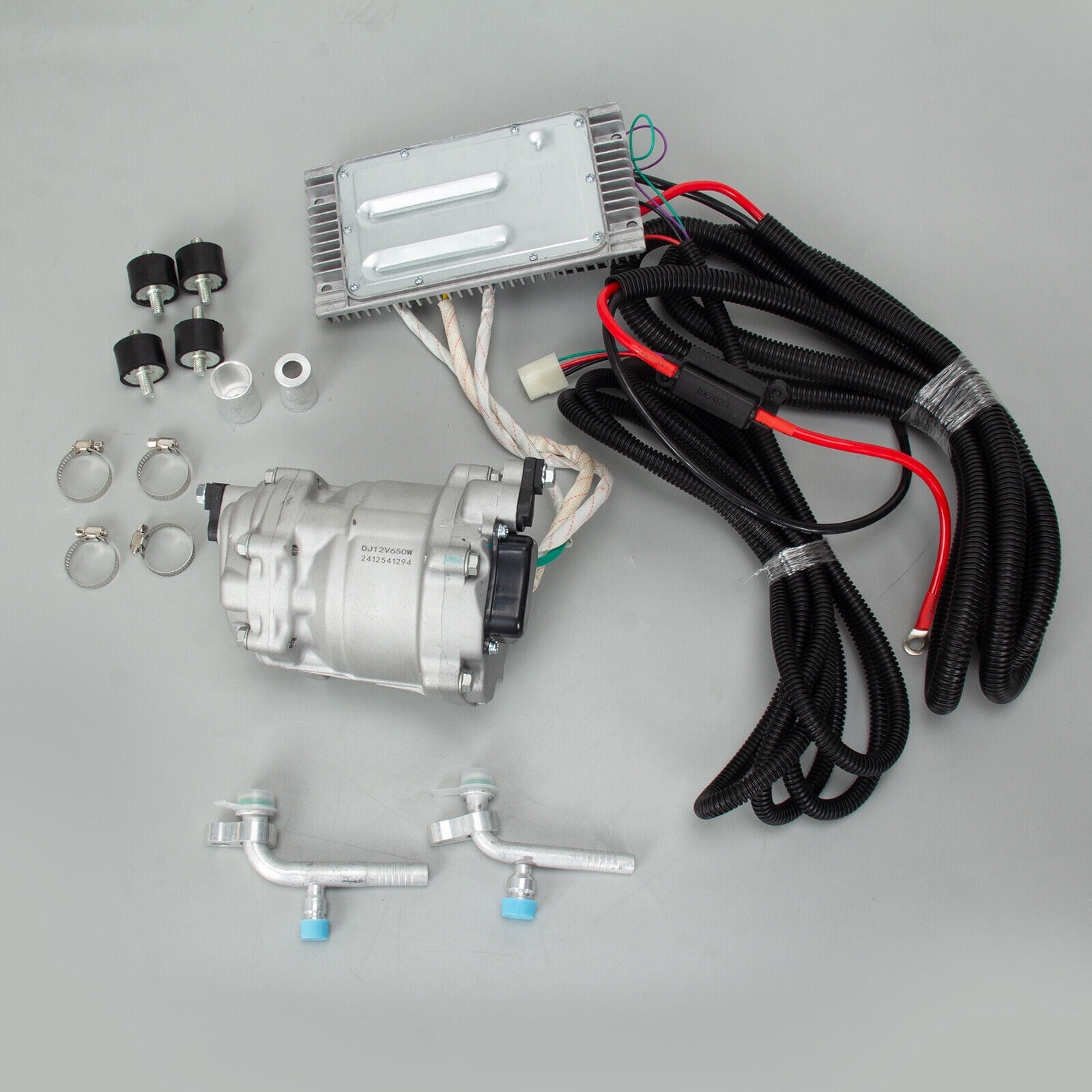 Electric AC Scroll Compressor Universal Car Air Conditioner Panel Wires ...