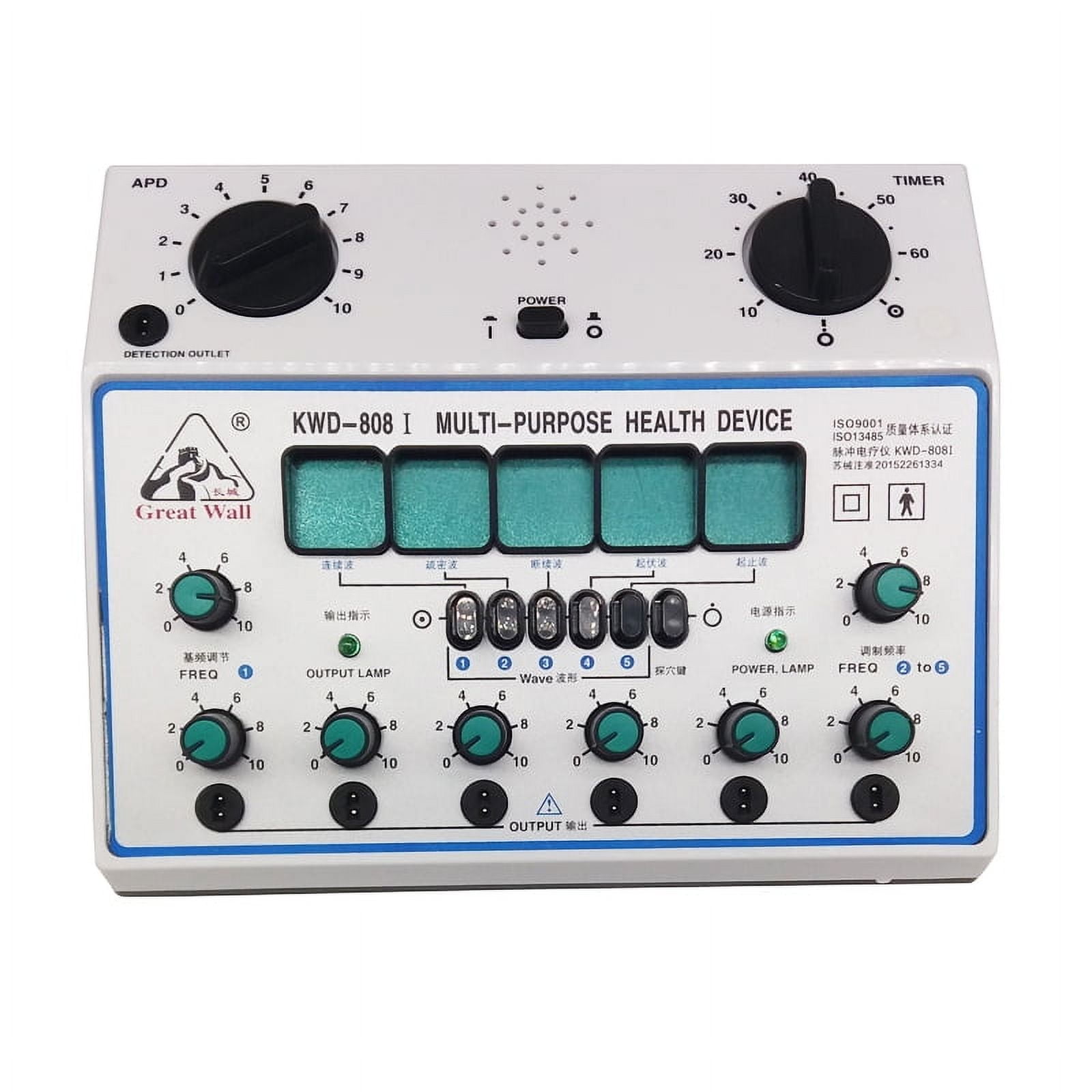 Electric Acupuncture Stimulator Machine, 6 Channel Output Patch ...