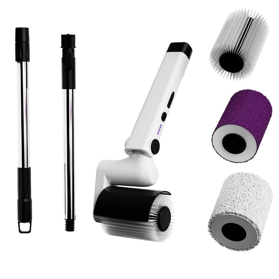 Electric Adjustable Angle Cleaning Brush with Extendable Handle, Multi ...