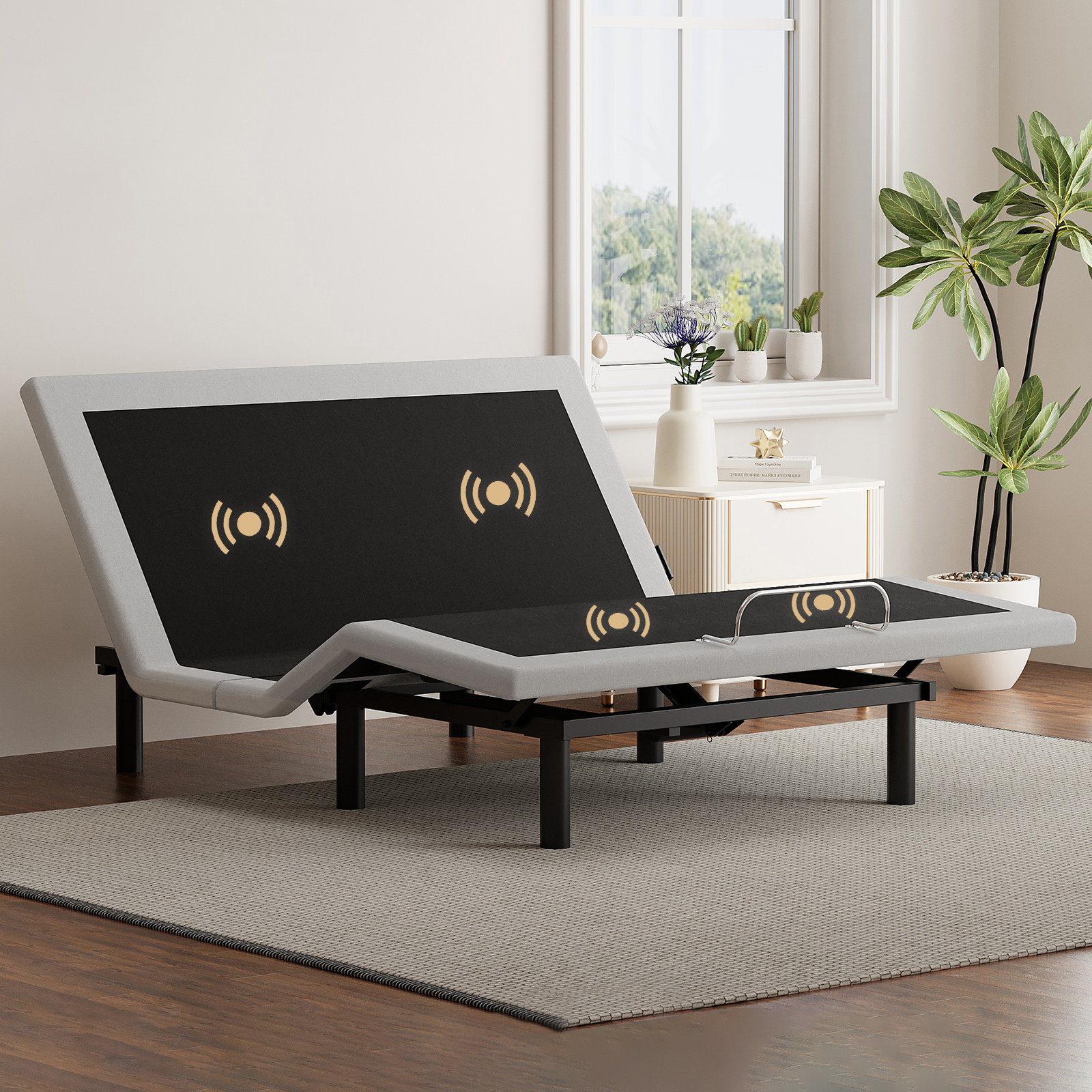 Paproos Electric Adjustable Bed Frame, Ergonomic Adjustable Bed ...