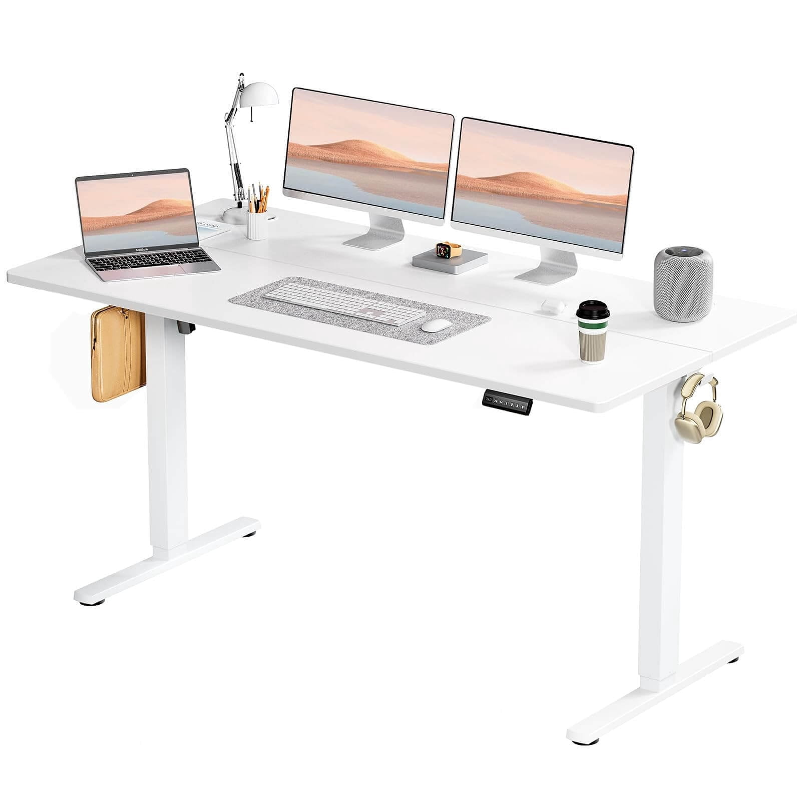 Electric Adjustable Height Sitting Upright Office Desk with Sturdy ...