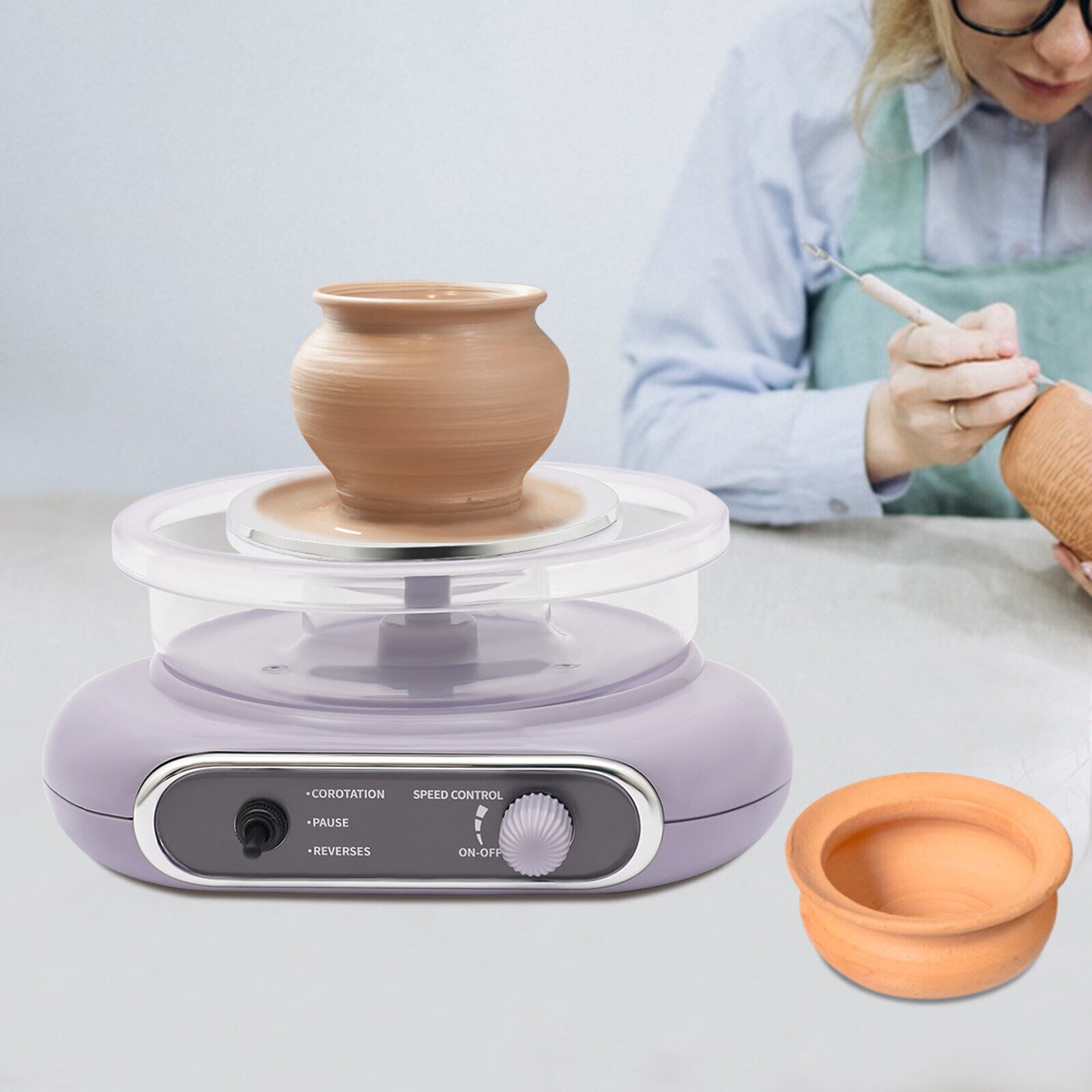 Electric Adjustable Speed Pottery Machine, Mini Pottery Wheel Machine ...